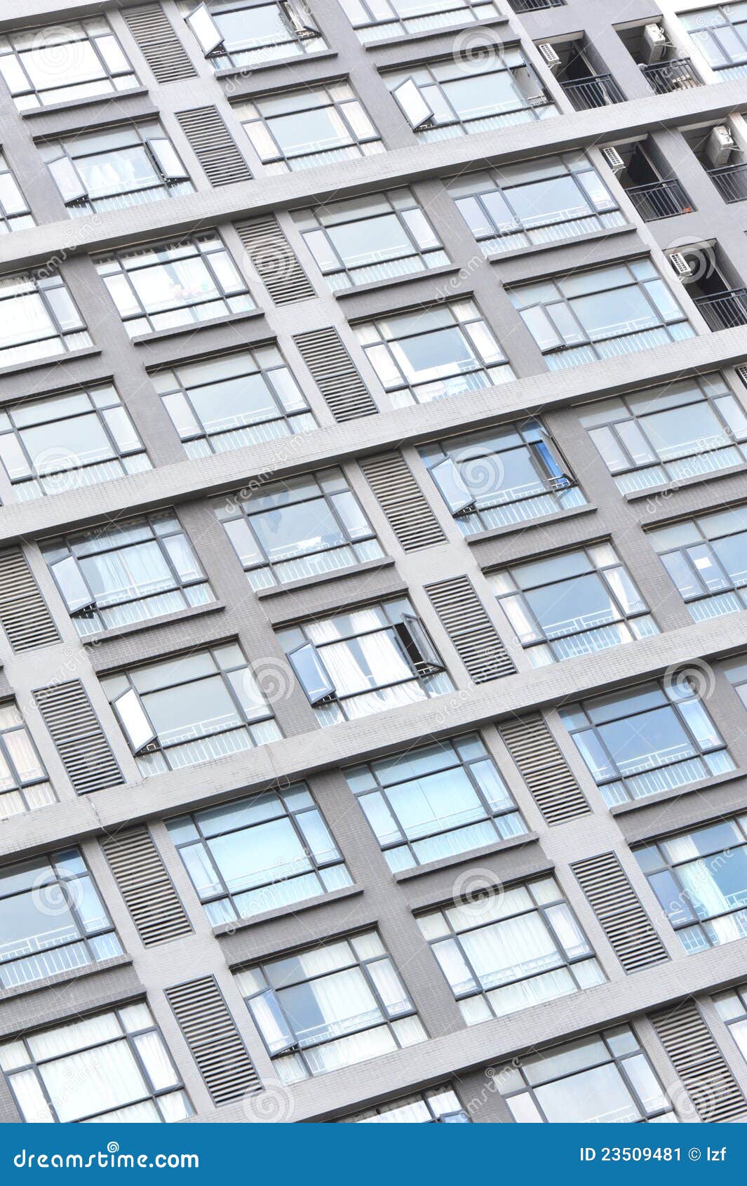 Hotel windows stock image. Image of glass, open, city - 23509481