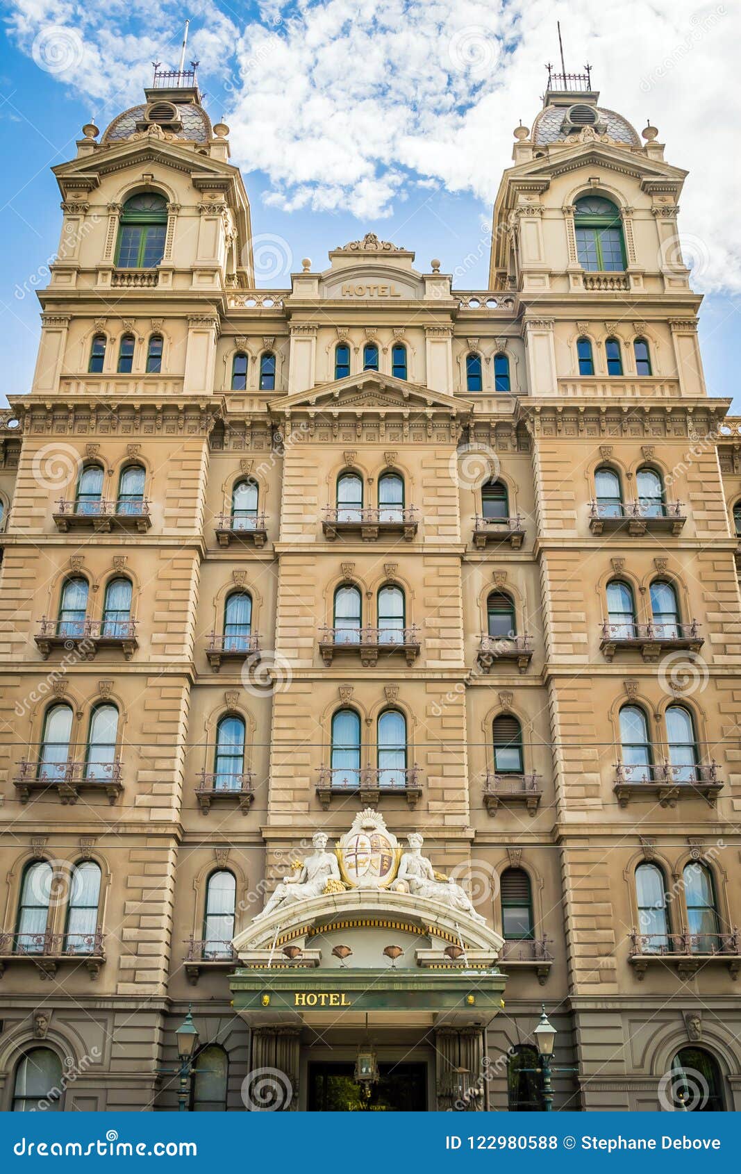 Hotel Windsor Building in Melbourne, Victoria, Australia Stock Photo ...