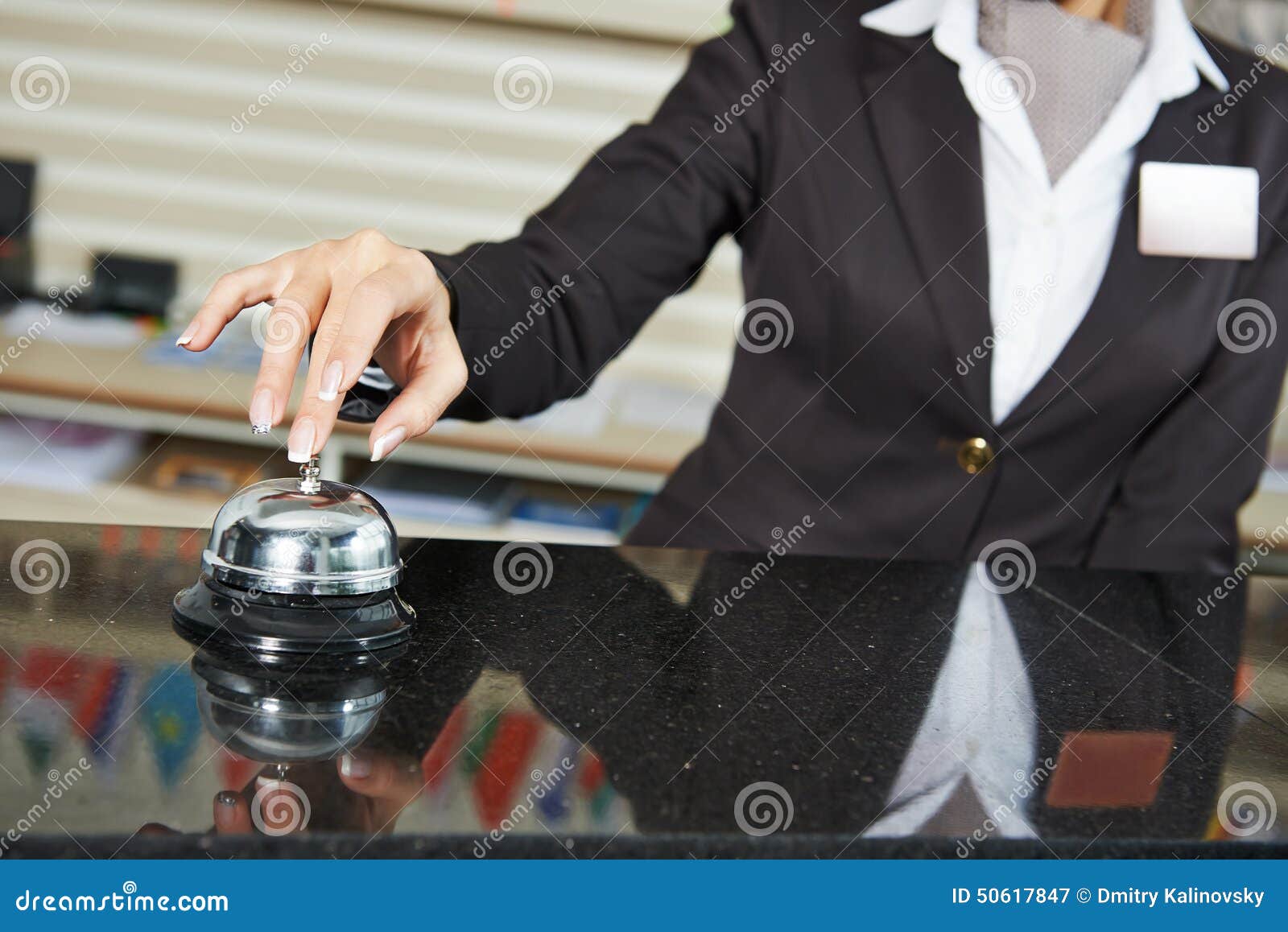 Hotel worker on reception stock image. Image of manager - 50617847