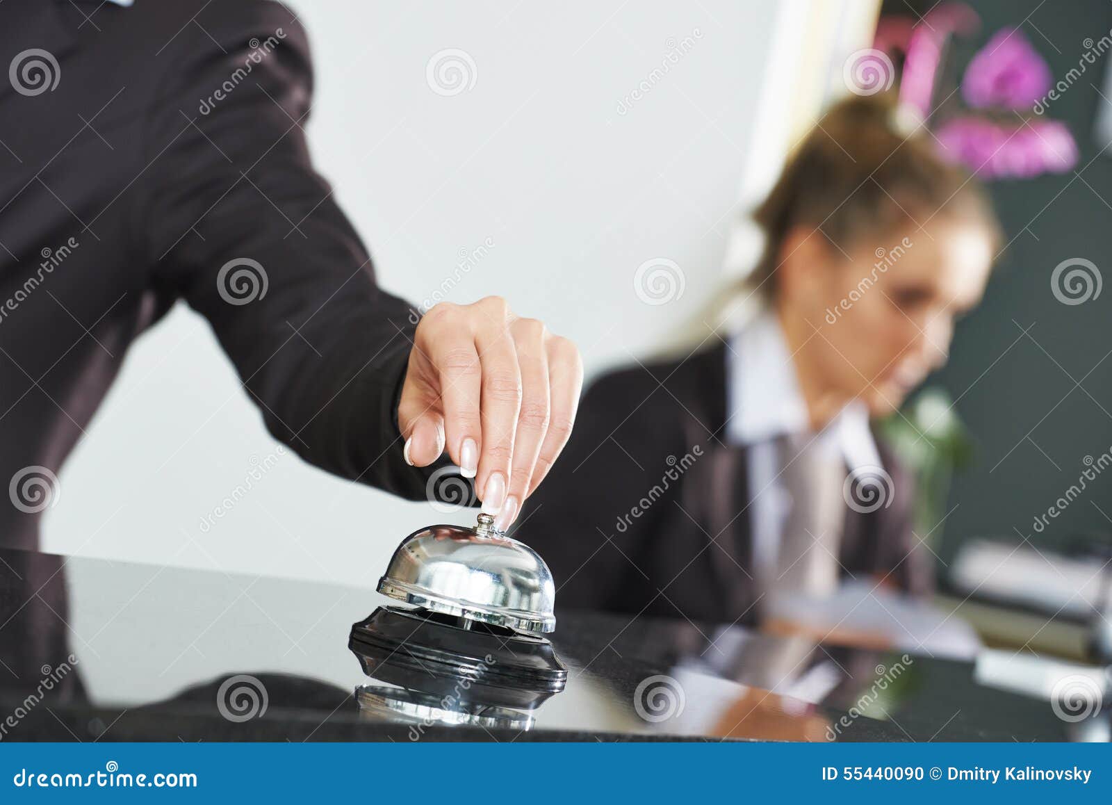 Hotel worker on reception stock photo. Image of happy - 55440090
