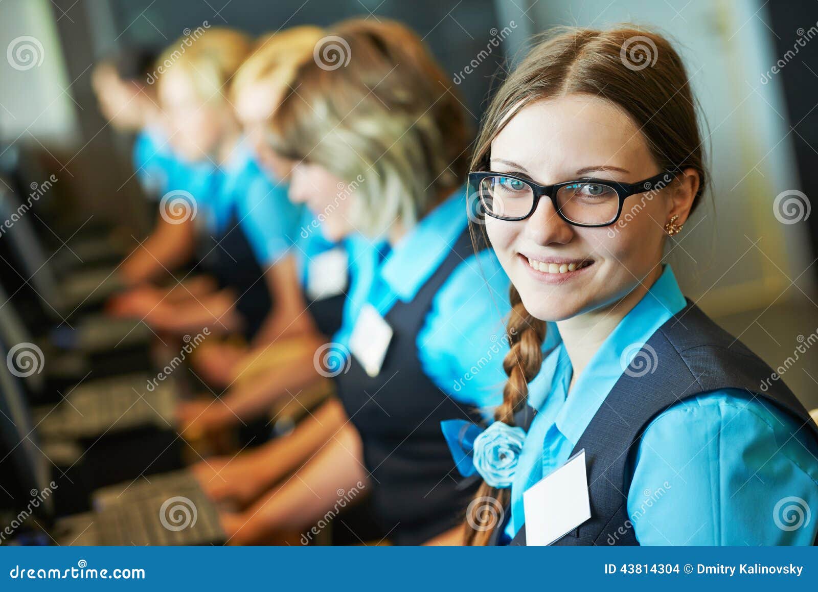 Hotel worker on reception stock photo. Image of maid - 43814304