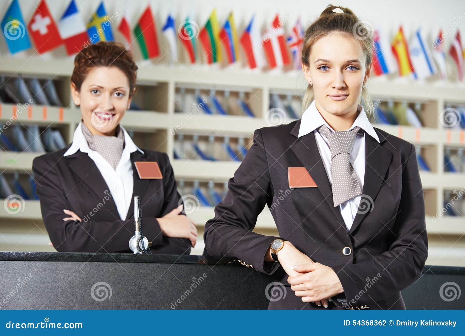 Hotel worker on reception stock photo. Image of manager - 54368362