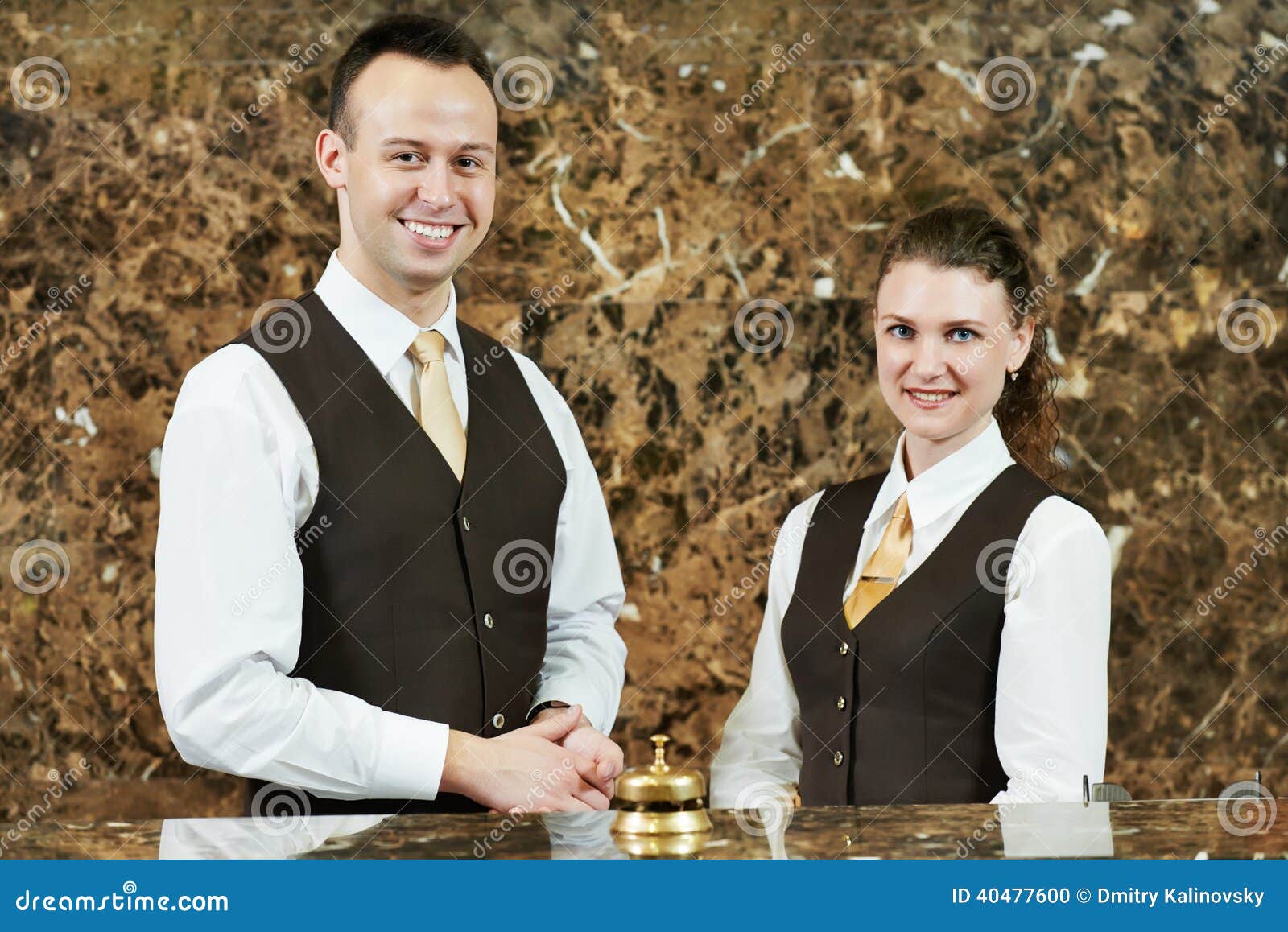 Hotel Staff Who Are About To Serve Food In Hotel Rooms To Customers ...