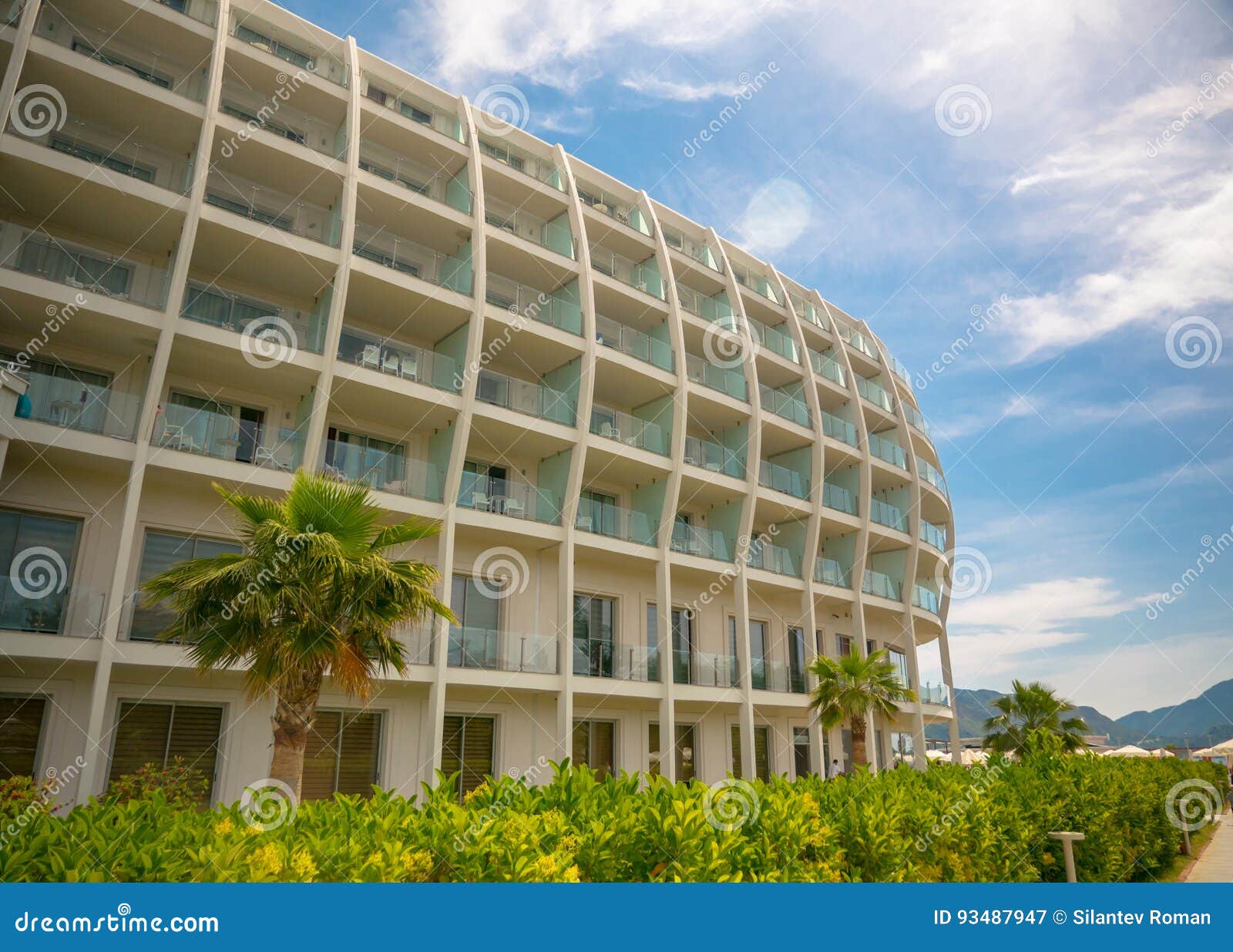 Hotels in the open air stock image. Image of garden, water - 93487947