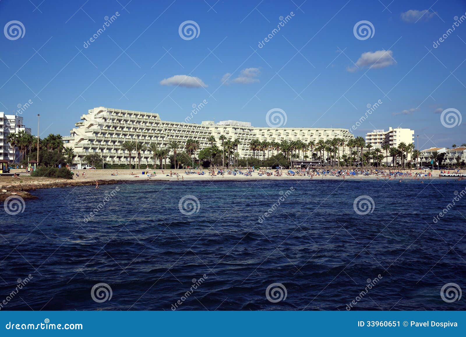 Hotels in the Sa Coma, Majorca, Spain Stock Image - Image of feature ...