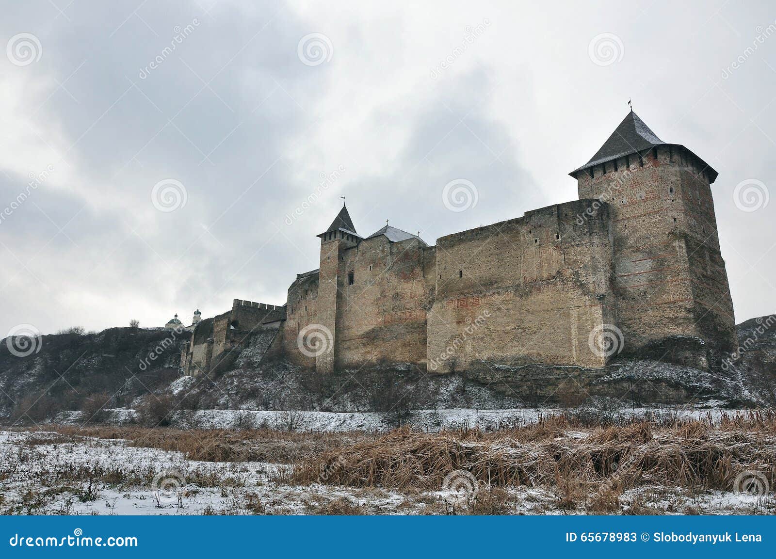 Hotin Fortress stock image. Image of beautiful, tower - 65678983