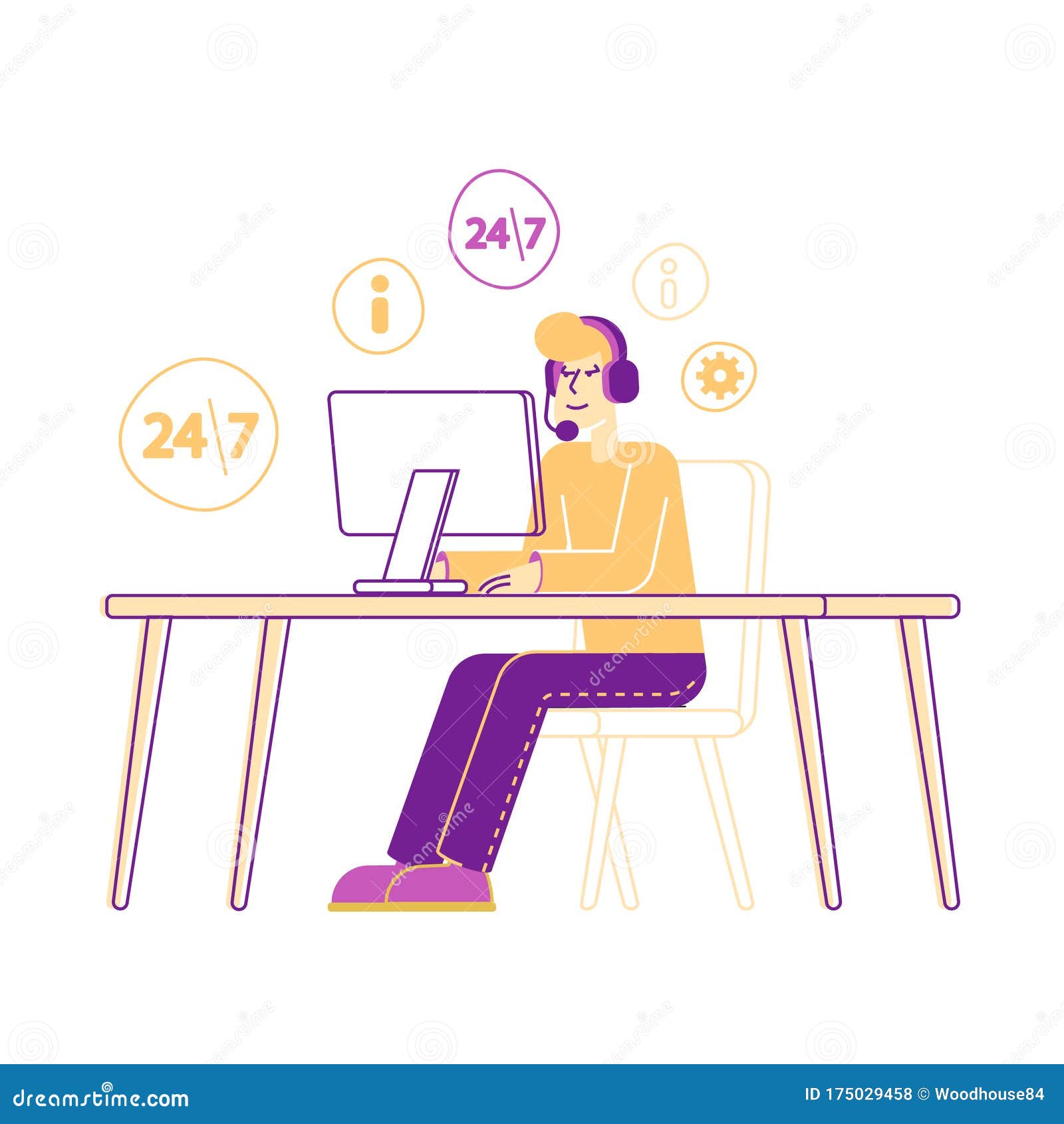 Computer Operator Royalty-Free Stock Photo | CartoonDealer.com #33328965