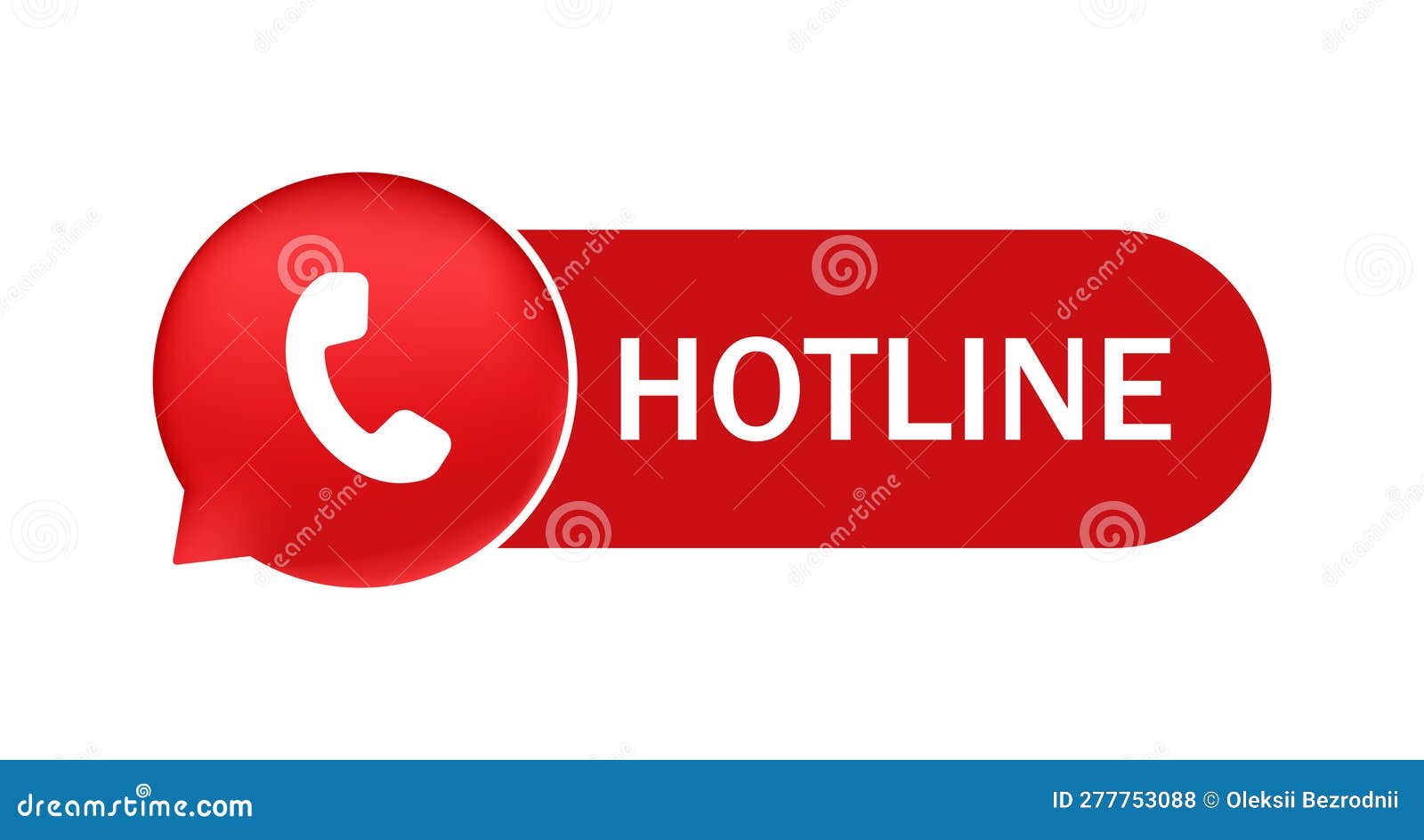 Hotline Contact Mobile Call Back Button Vector Illustration Stock ...
