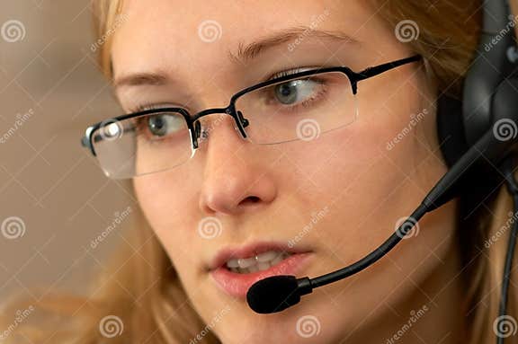 Hotline girl stock image. Image of blond, call, headpiece - 491023