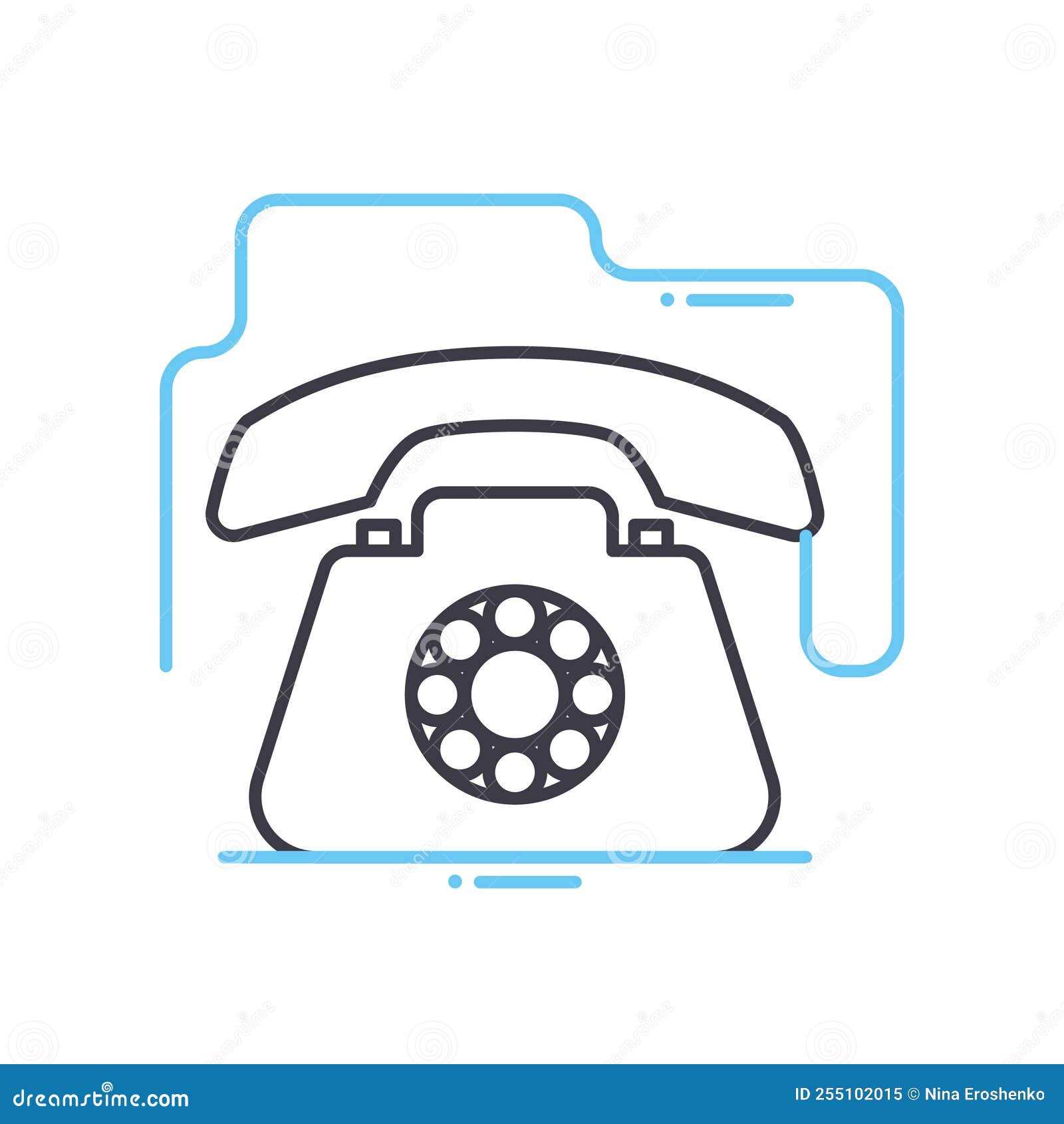 Hotline Line Icon, Outline Symbol, Vector Illustration, Concept Sign ...