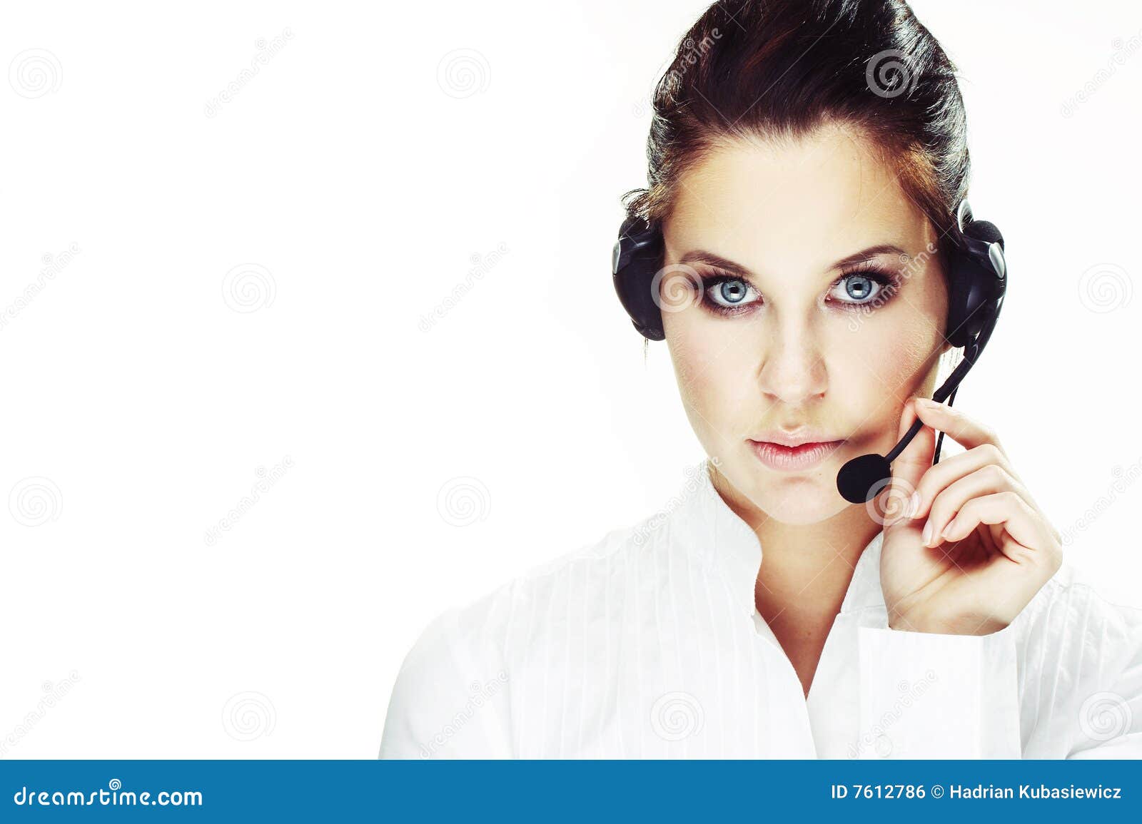 Hotline operator stock photo. Image of business, foreground - 7612786