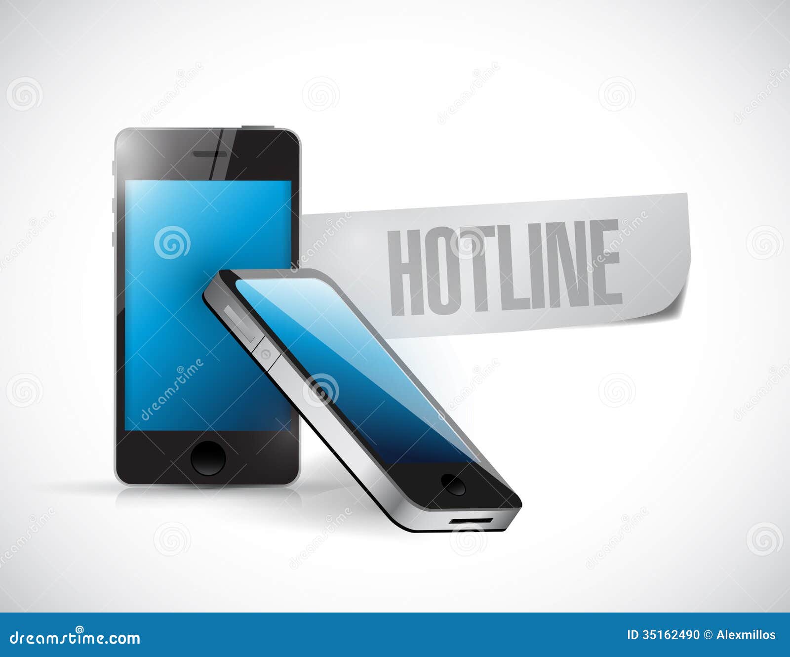 Hotline Phone Message Illustration Design Stock Illustration ...