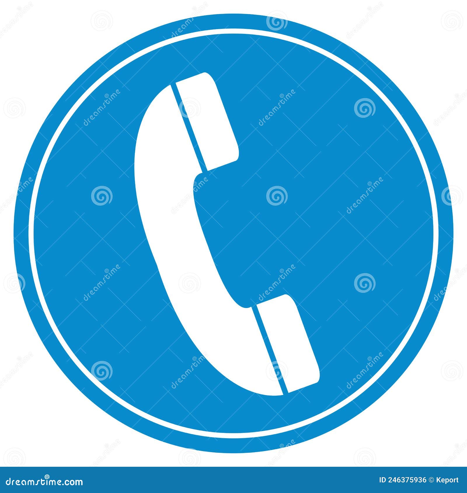 Hotline Symbol on Red Button with White Frame Stock Illustration ...