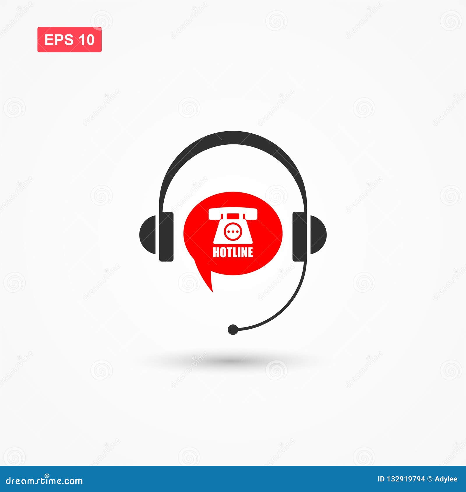 Hotline Vector Icon Illustration Stock Vector - Illustration of banner ...