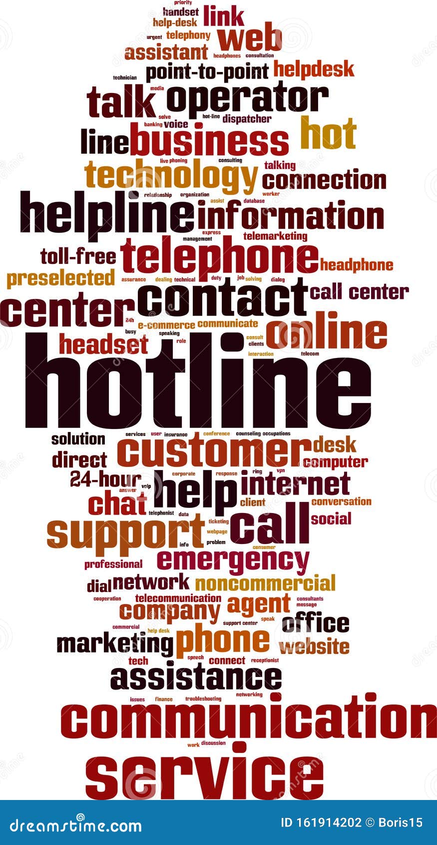 Hotline word cloud stock vector. Illustration of phone - 161914202