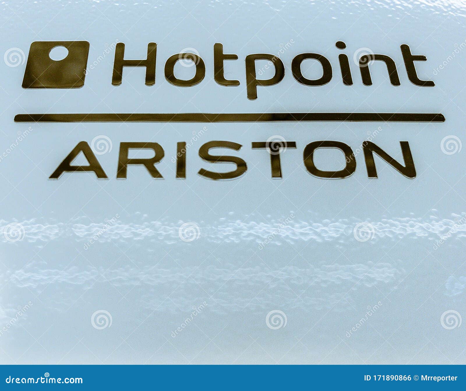 Hotpoint Ariston Golden Logotype Editorial Photo - Image of letters ...