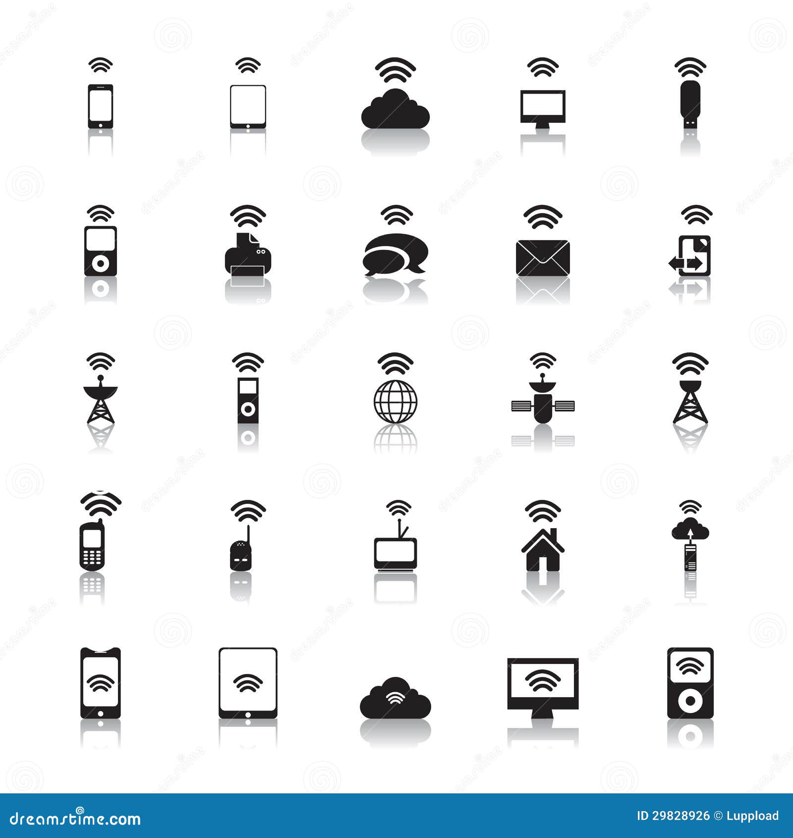 Hotspot Icons Wireless Vector Stock Vector - Illustration of internet ...