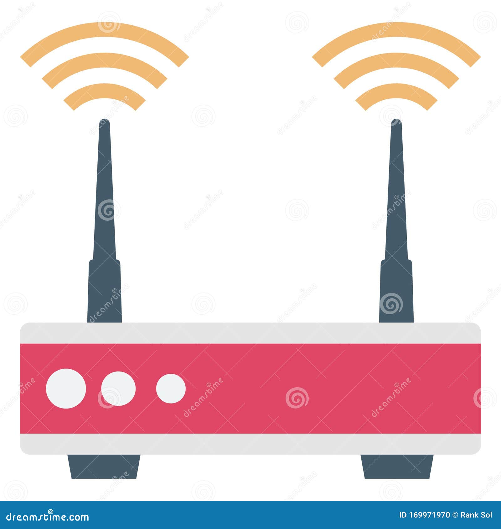 Modem Internet Device Doodle Icon Hand Drawn Illustration ...