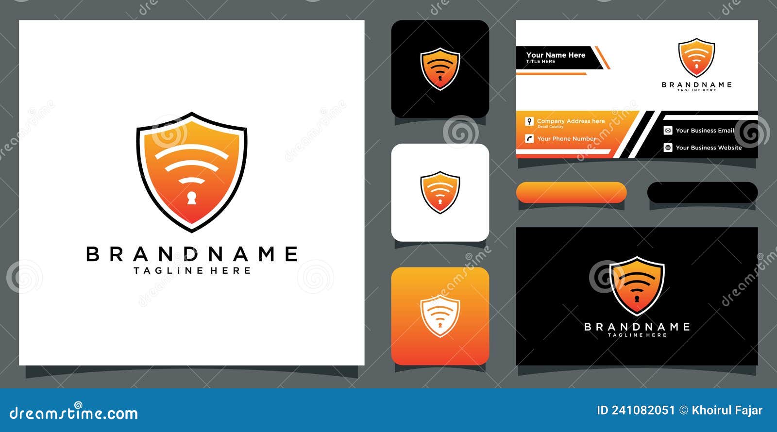 Hotspot Shield Logo Template Design with Business Card Design Stock ...