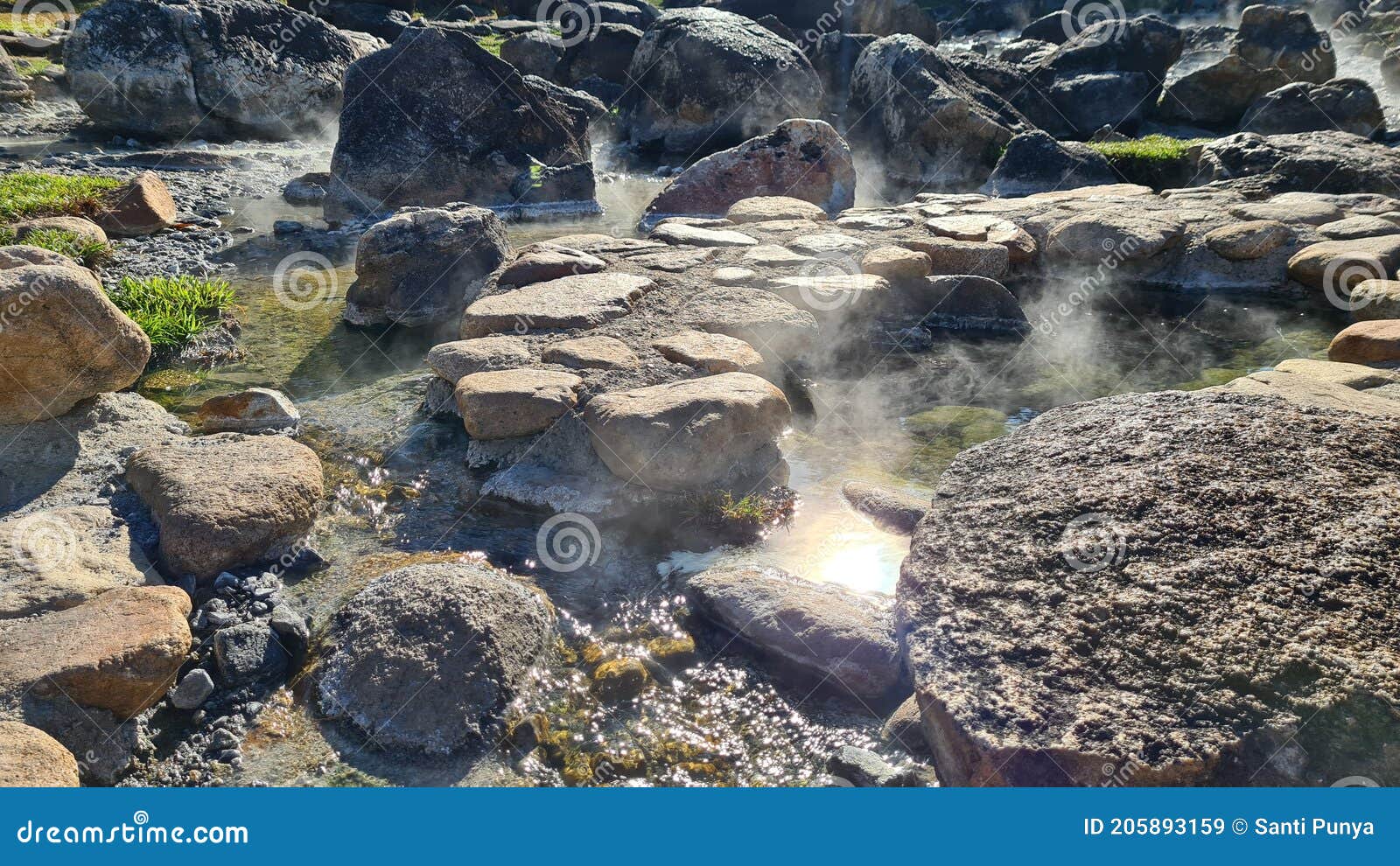 Hotspring egg boiling site stock image. Image of wilderness - 205893159