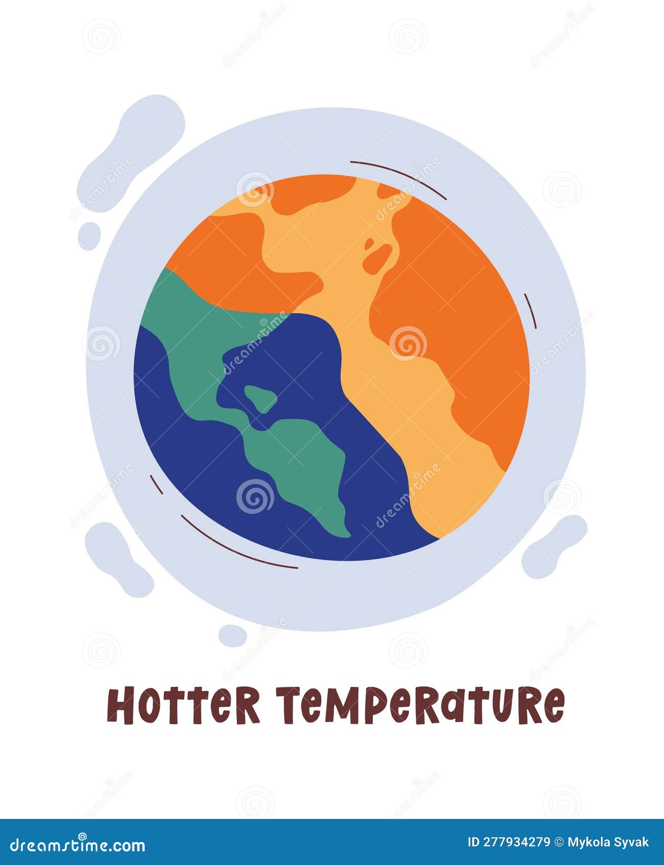Hotter Temperature Climate Problem Stock Vector - Illustration of ...