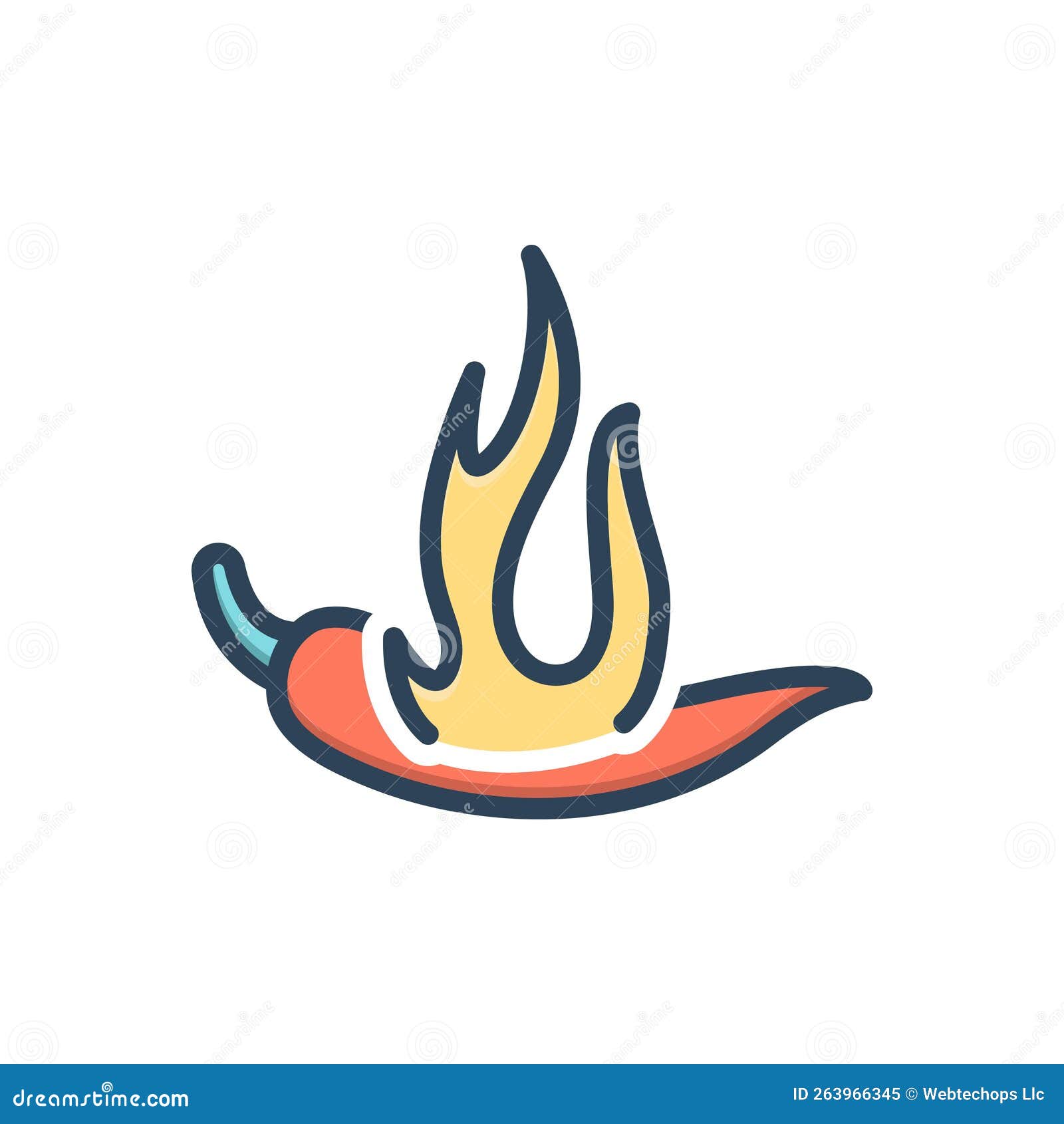 Color Illustration Icon for Hottest, Cayenne and Blazing Stock ...
