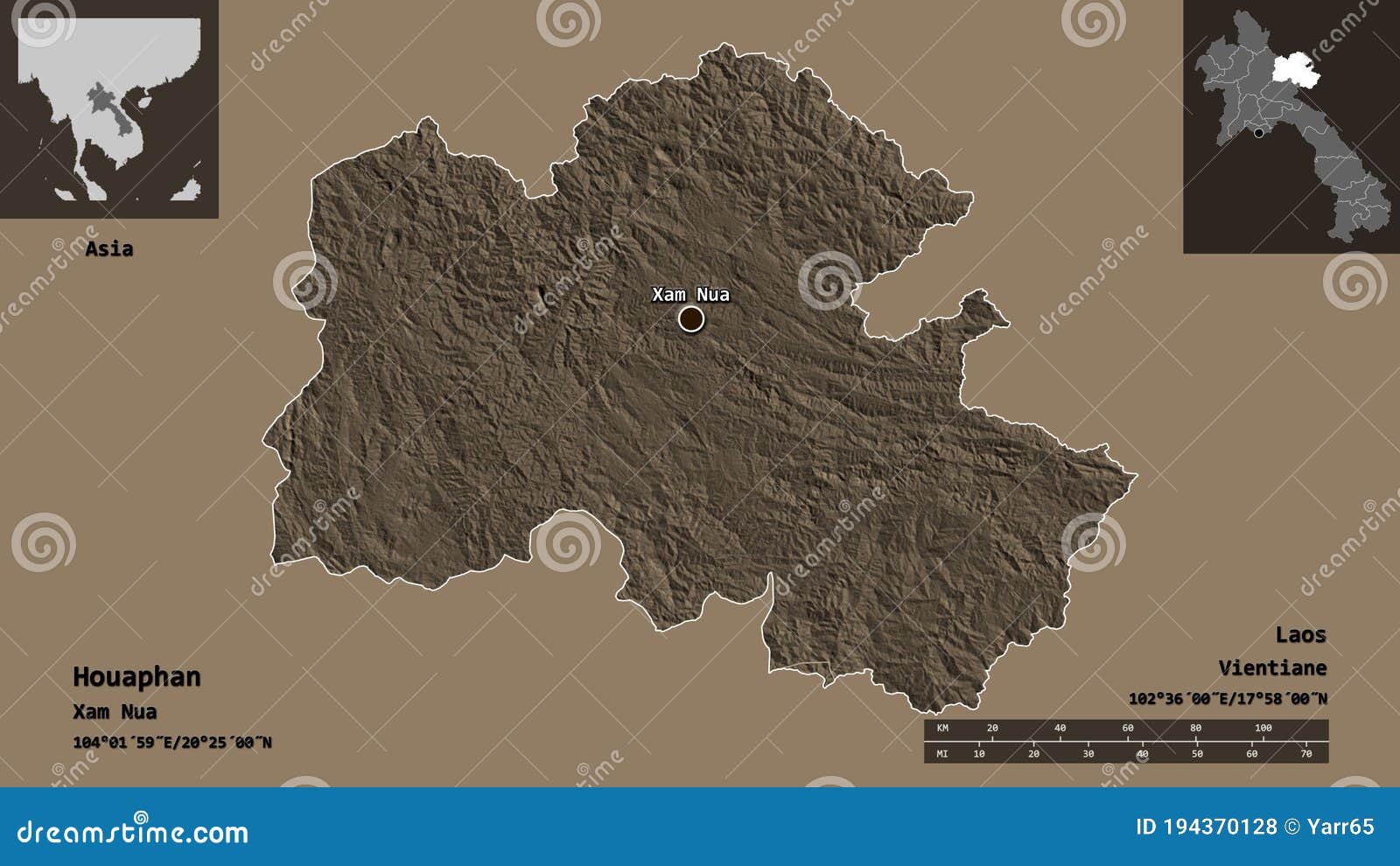 Houaphan, Province of Laos,. Previews. Administrative Stock ...