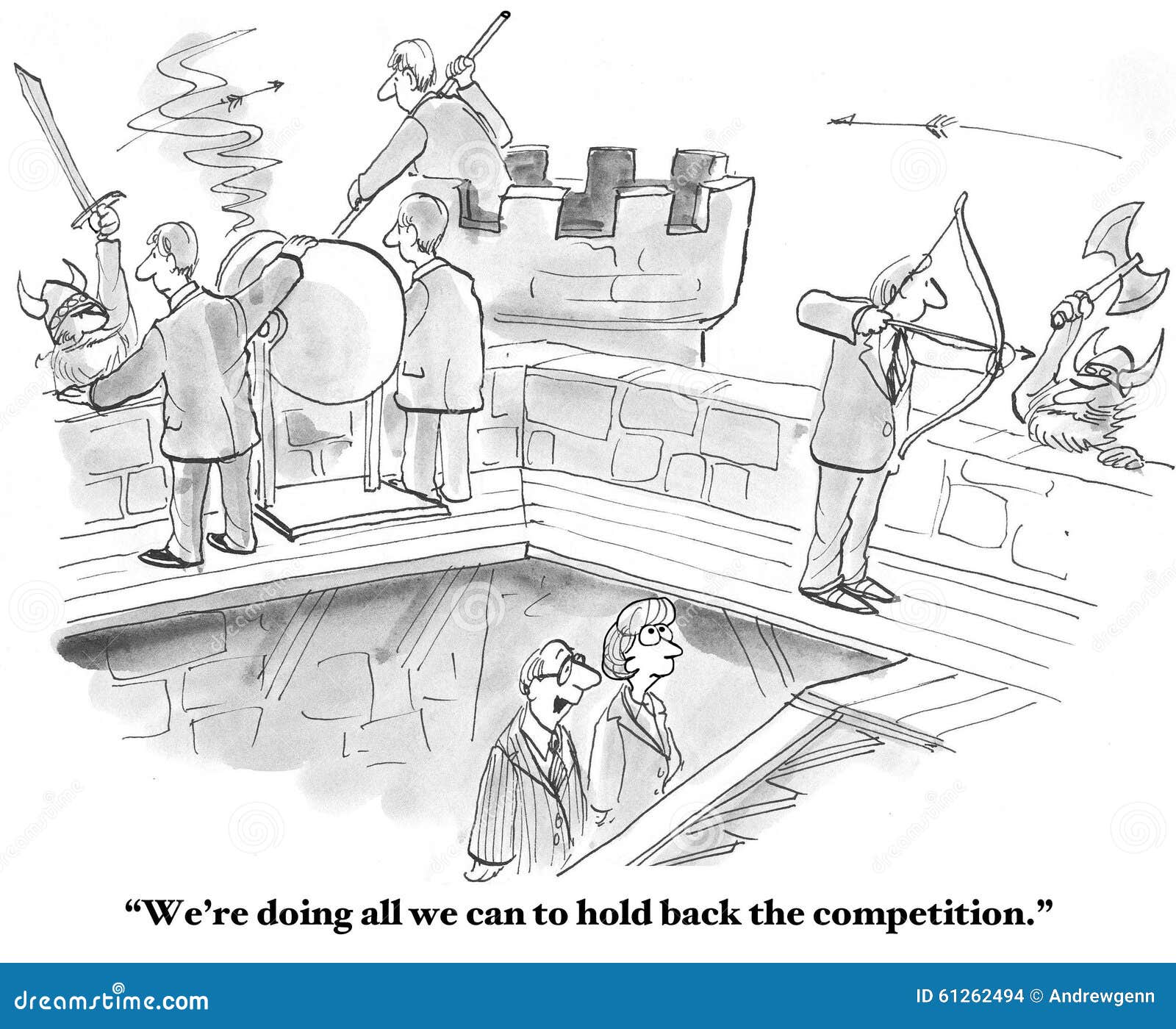 Houd de Concurrentie tegen stock illustratie. Illustration of ...