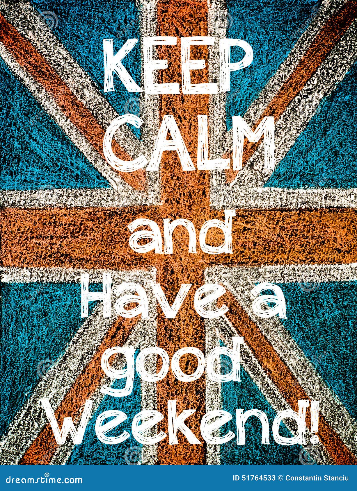 Houd Kalm En Hebben Een Goed Weekend Stock Illustratie - Illustration ...