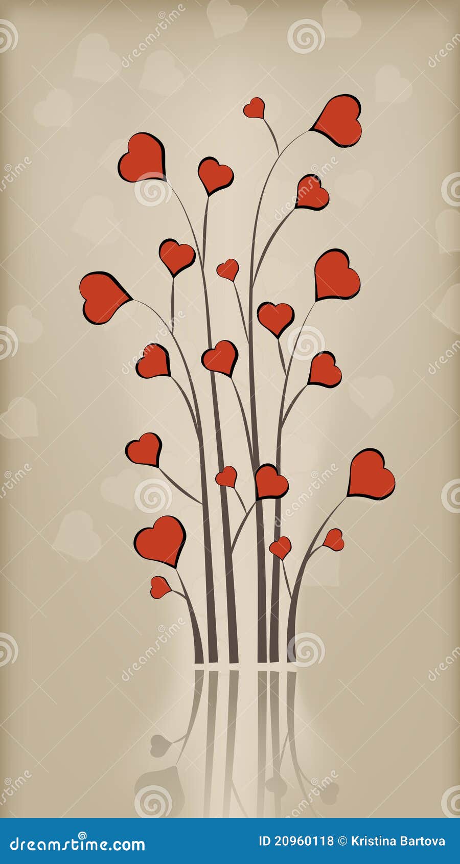 Houd van boom vector illustratie. Illustration of illustratie - 20960118