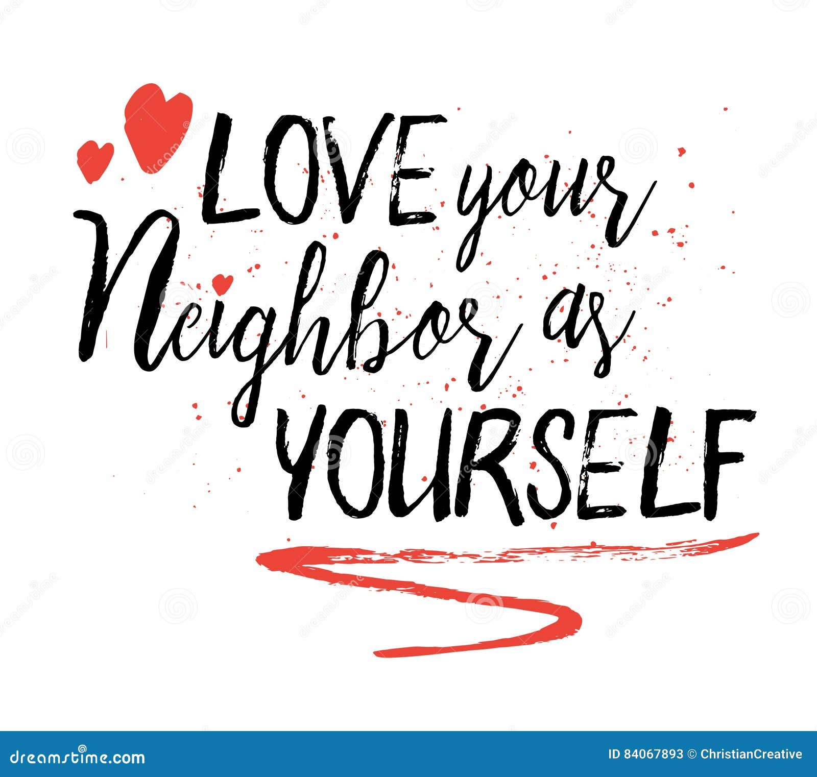 Houd van Uw Buur als zelf vector illustratie. Illustration of ...