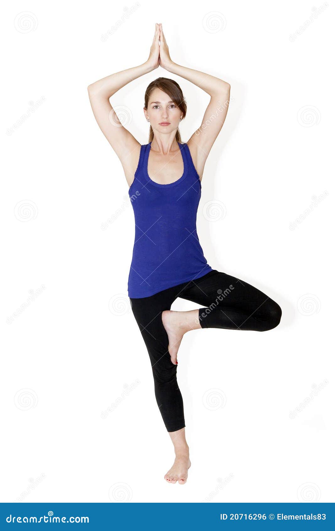 Houding Van De Boom in Yoga Stock Foto - Image of jeugd, jong: 20716296