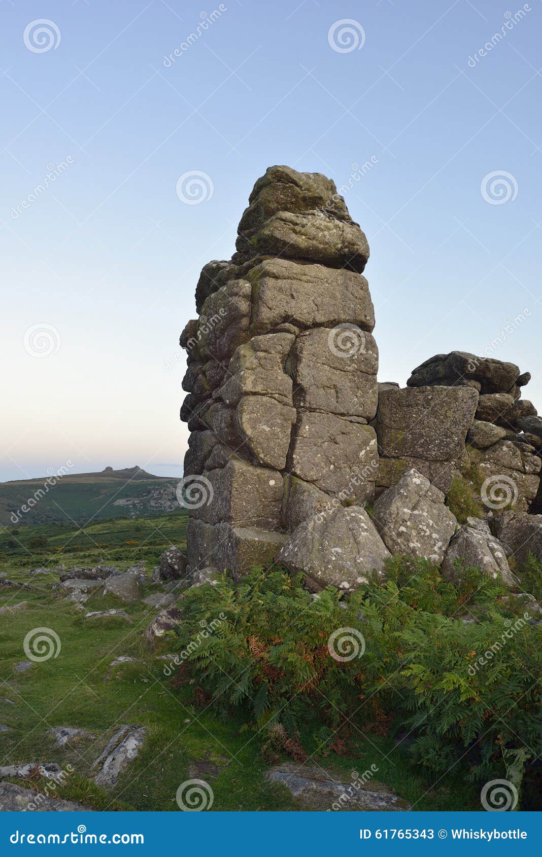 Hound Tor with Haytor Rocks Stock Image - Image of ridge, bracket: 61765343