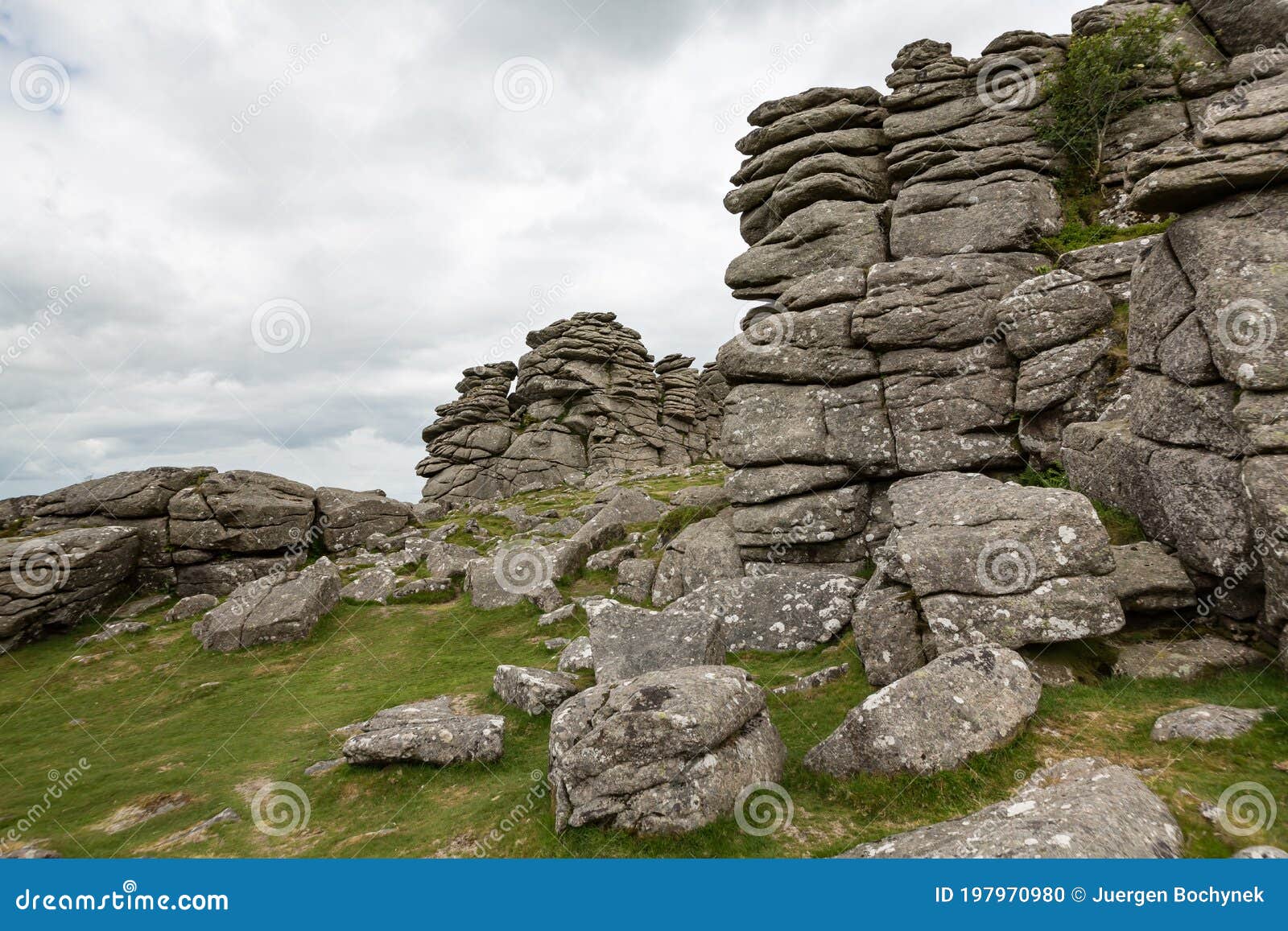 Hound Tor Rock Formation in Dartmoor, Devon, UK Stock Photo - Image of ...