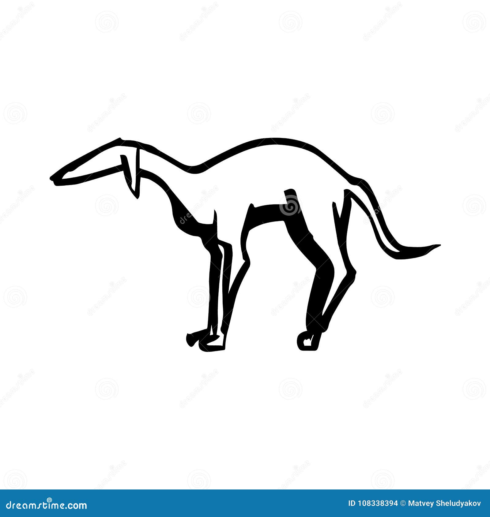 Hound vector illustration stock vector. Illustration of drawing - 108338394