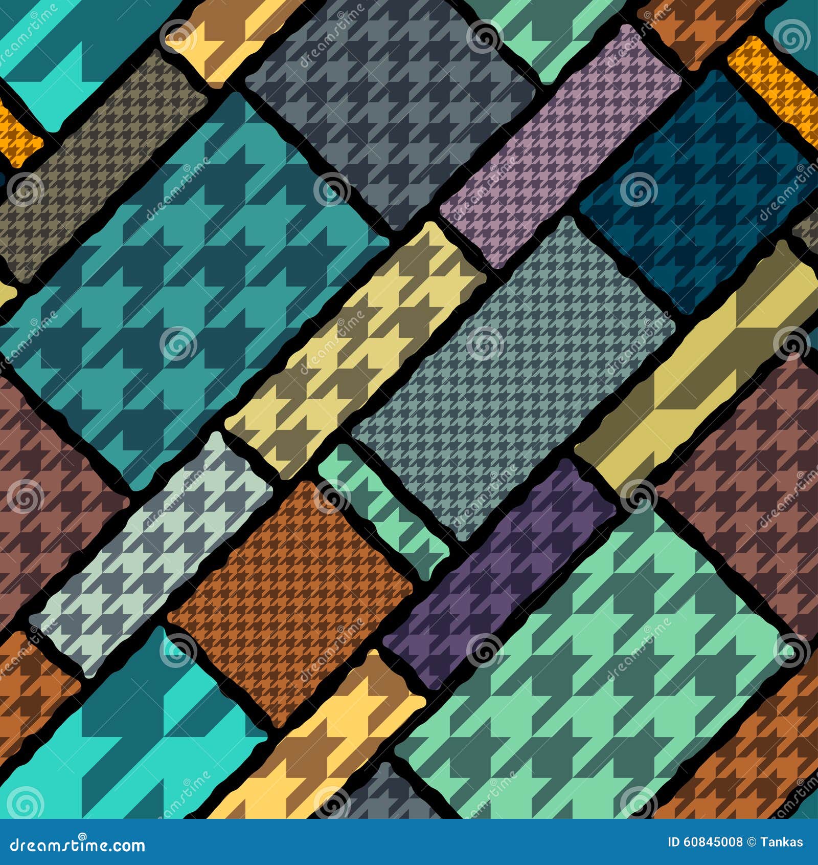 Houndstooth Background Pattern Stock Vector - Illustration of seamless ...