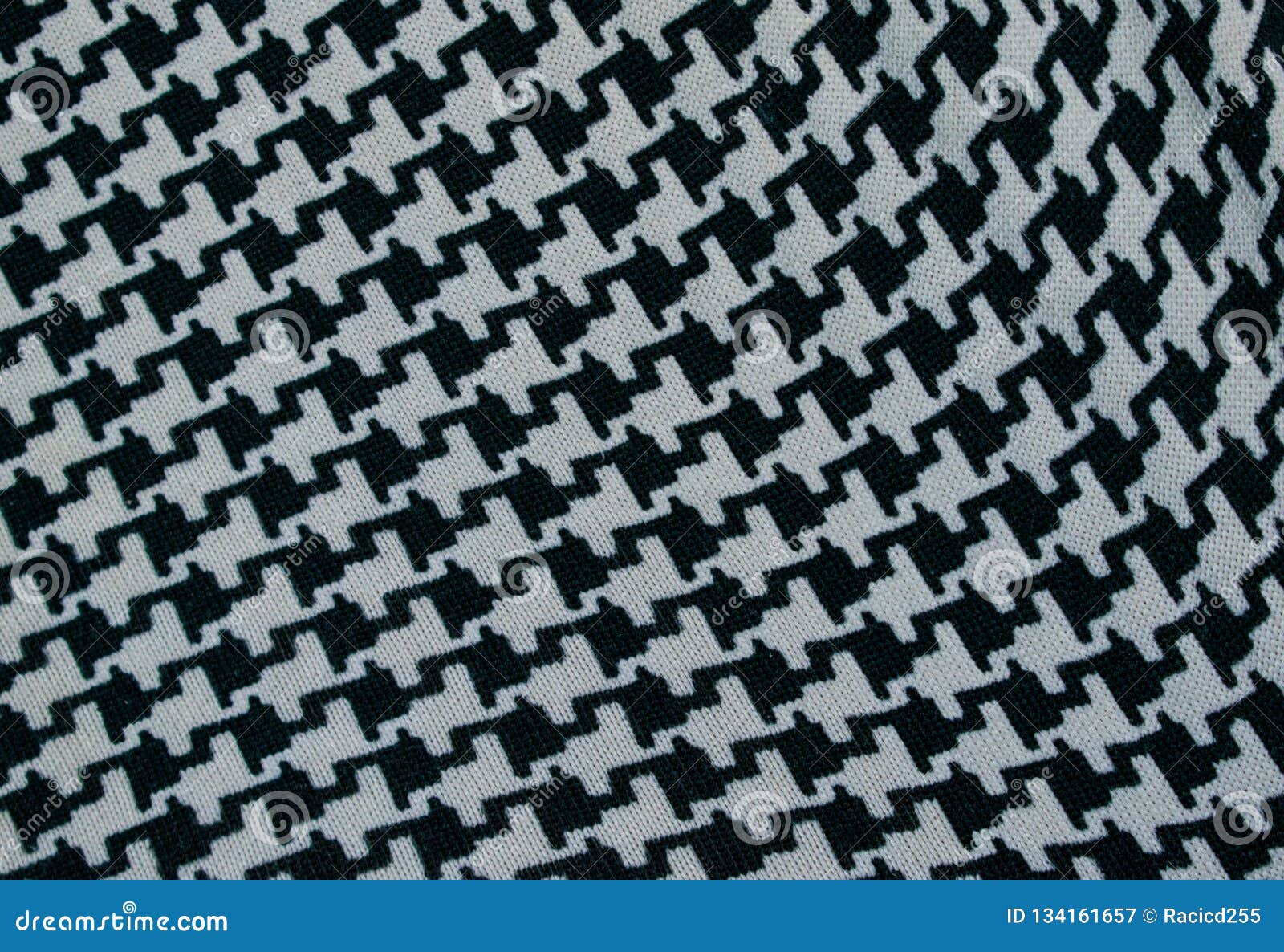 Houndstooth Fabric Pattern Background Stock Image - Image of black ...