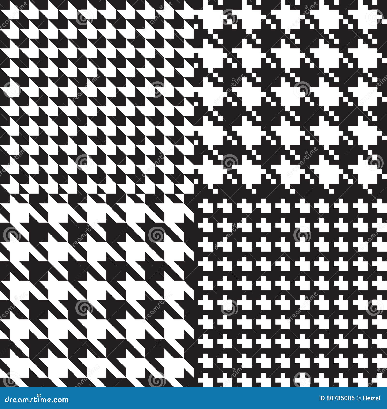 Houndstooth patterns stock vector. Illustration of graphic - 80785005