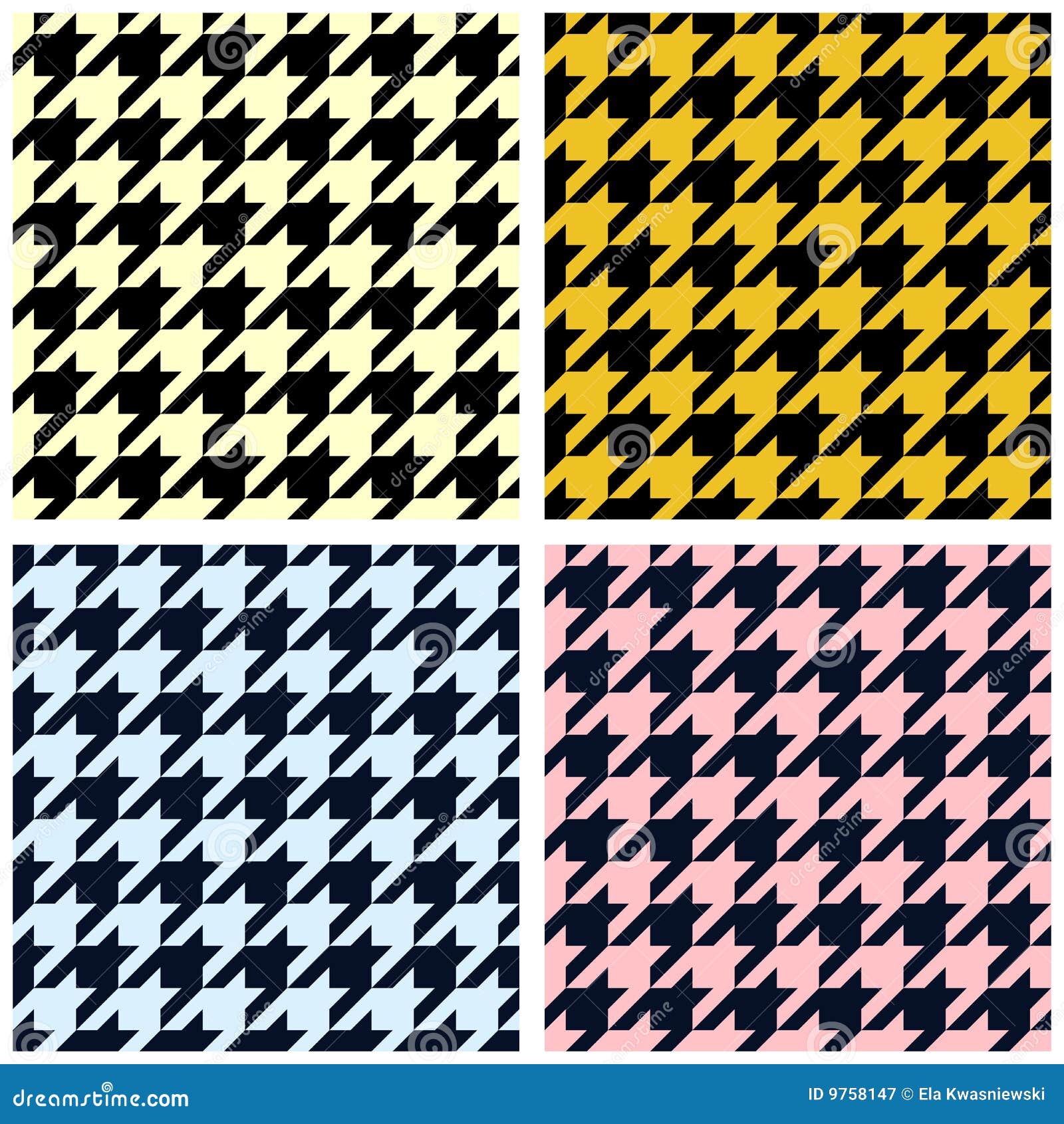 Houndstooth Seamless Pattern Stock Vector - Illustration of vector ...