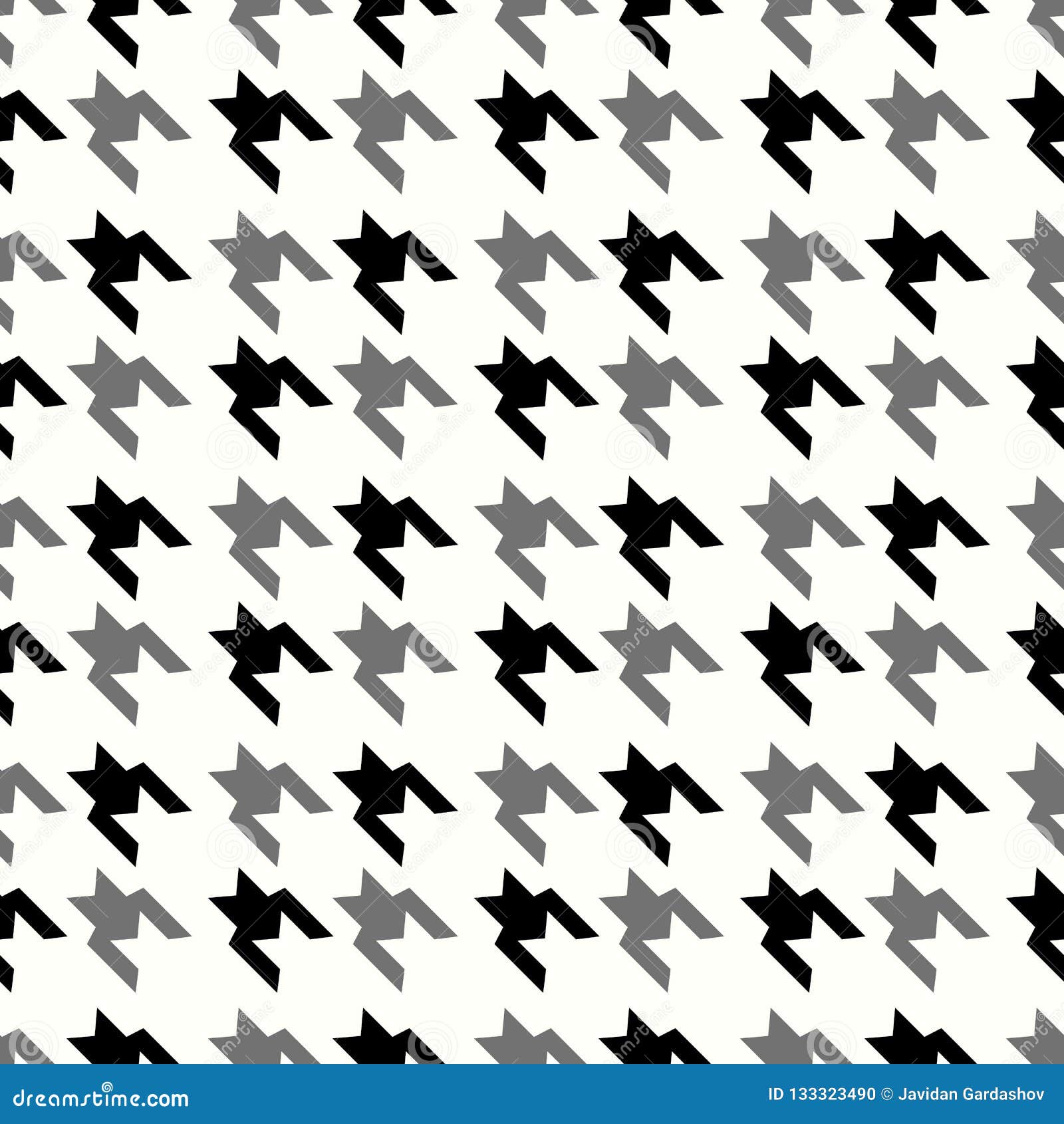 Houndstooth Seamless Pattern, Monochrome. Can Be Used for Wallpaper ...