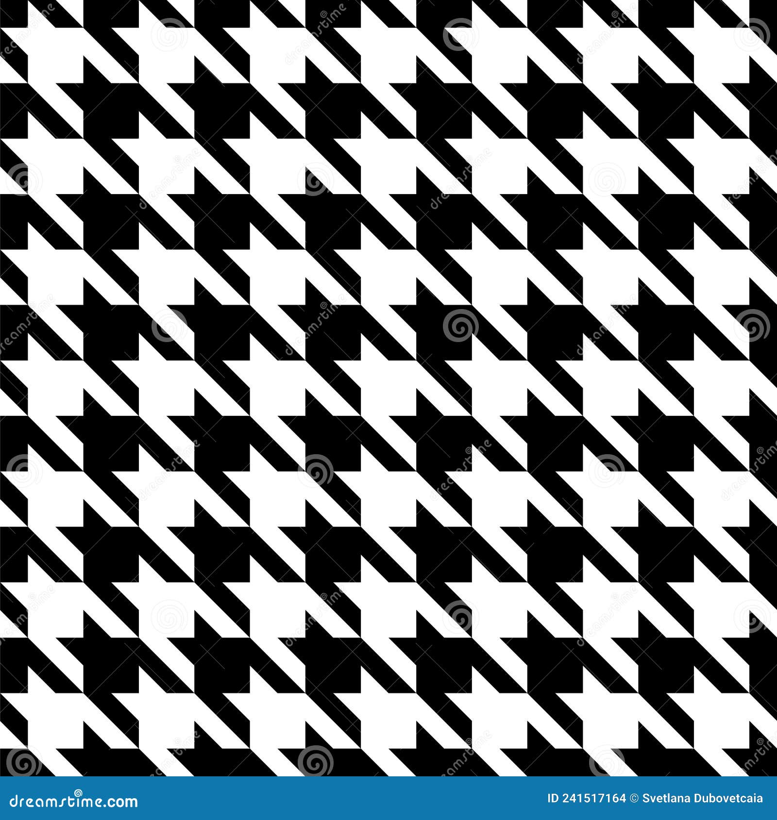 Houndstooth Seamless Pattern. Repeated Houndtooth Texture. Black Hound ...