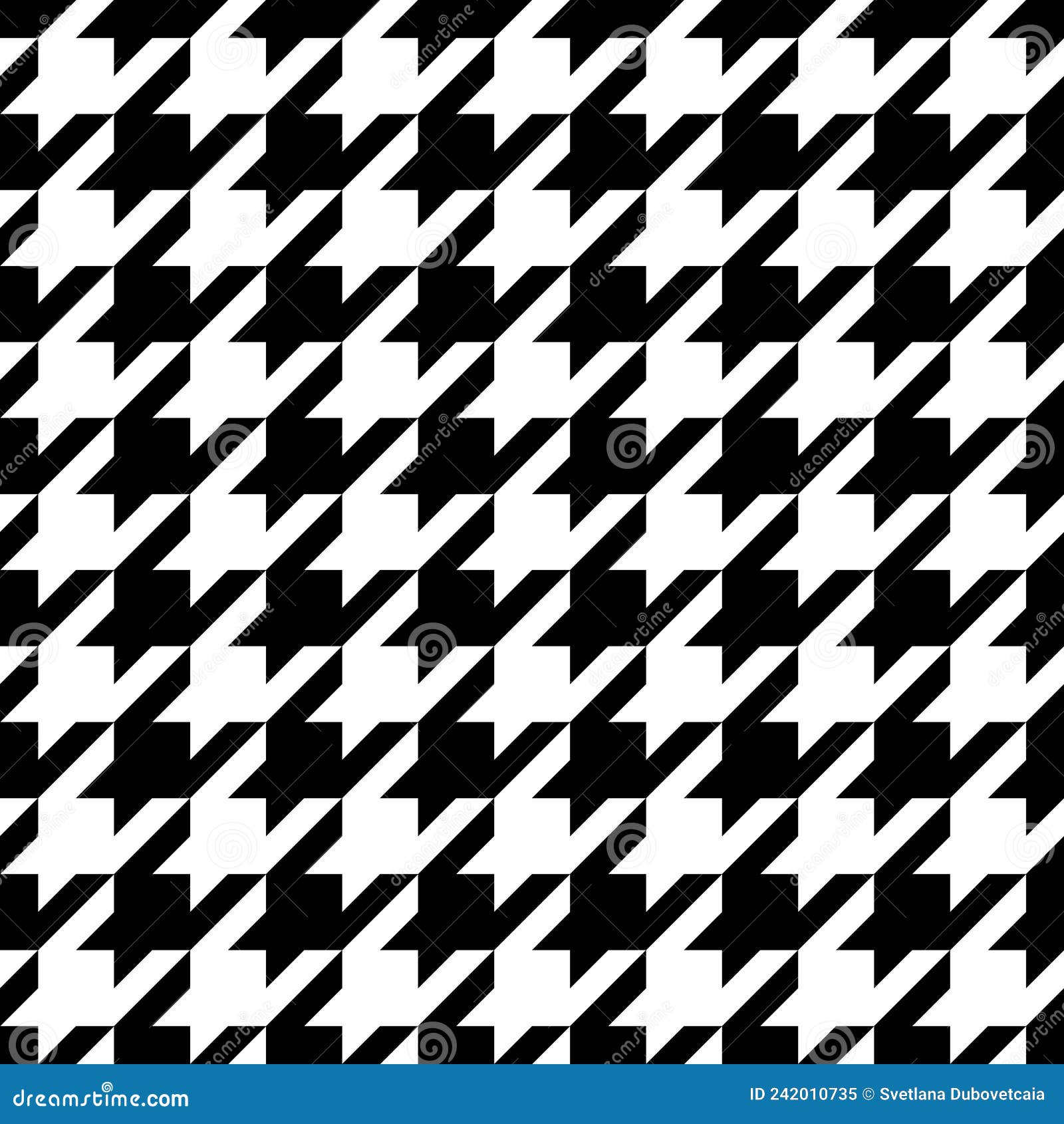 Houndstooth Seamless Pattern. Repeated Houndtooth Texture. Black Hound ...