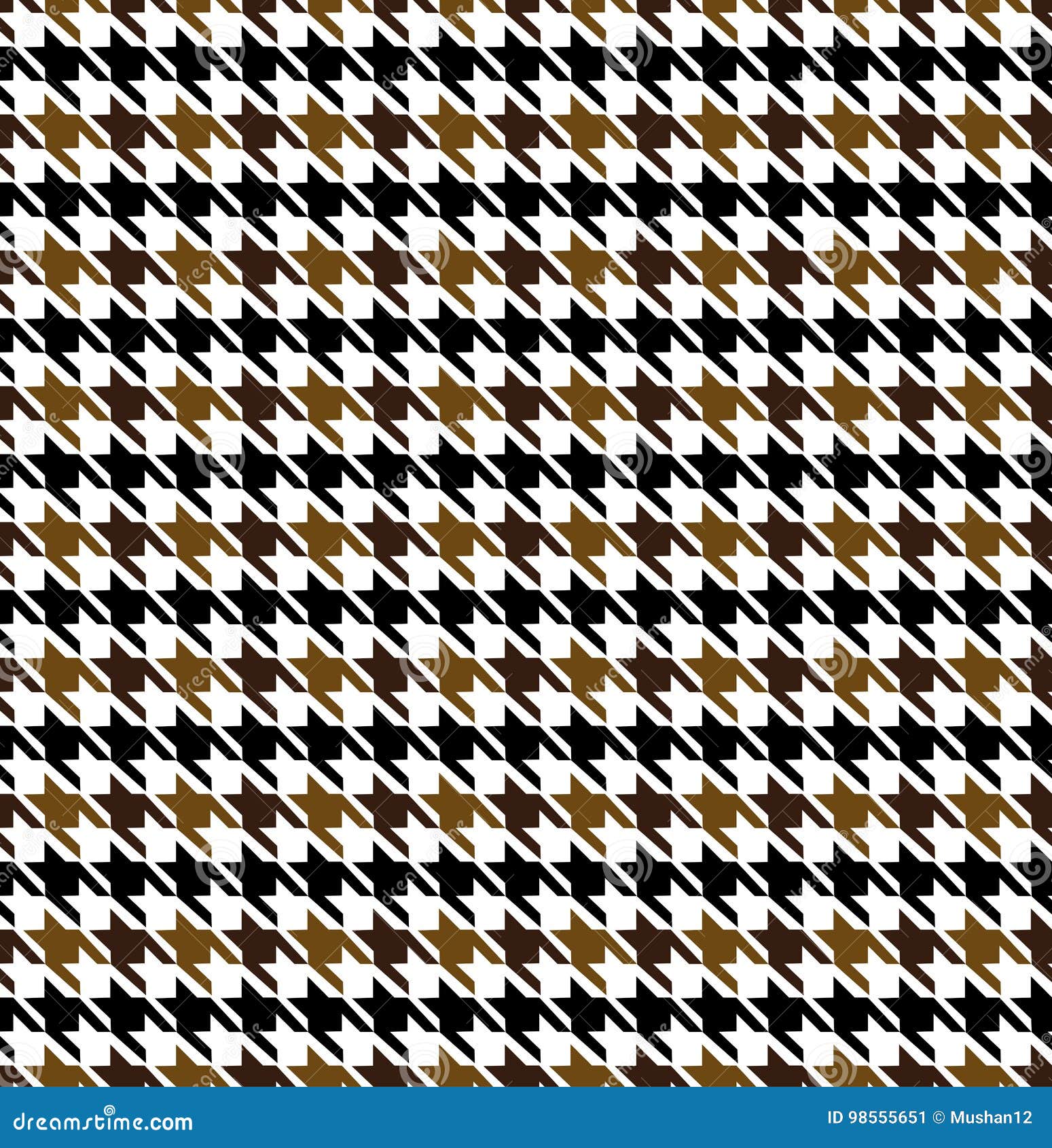 Houndstooth Seamless Texture Pattern Stock Vector - Illustration of ...