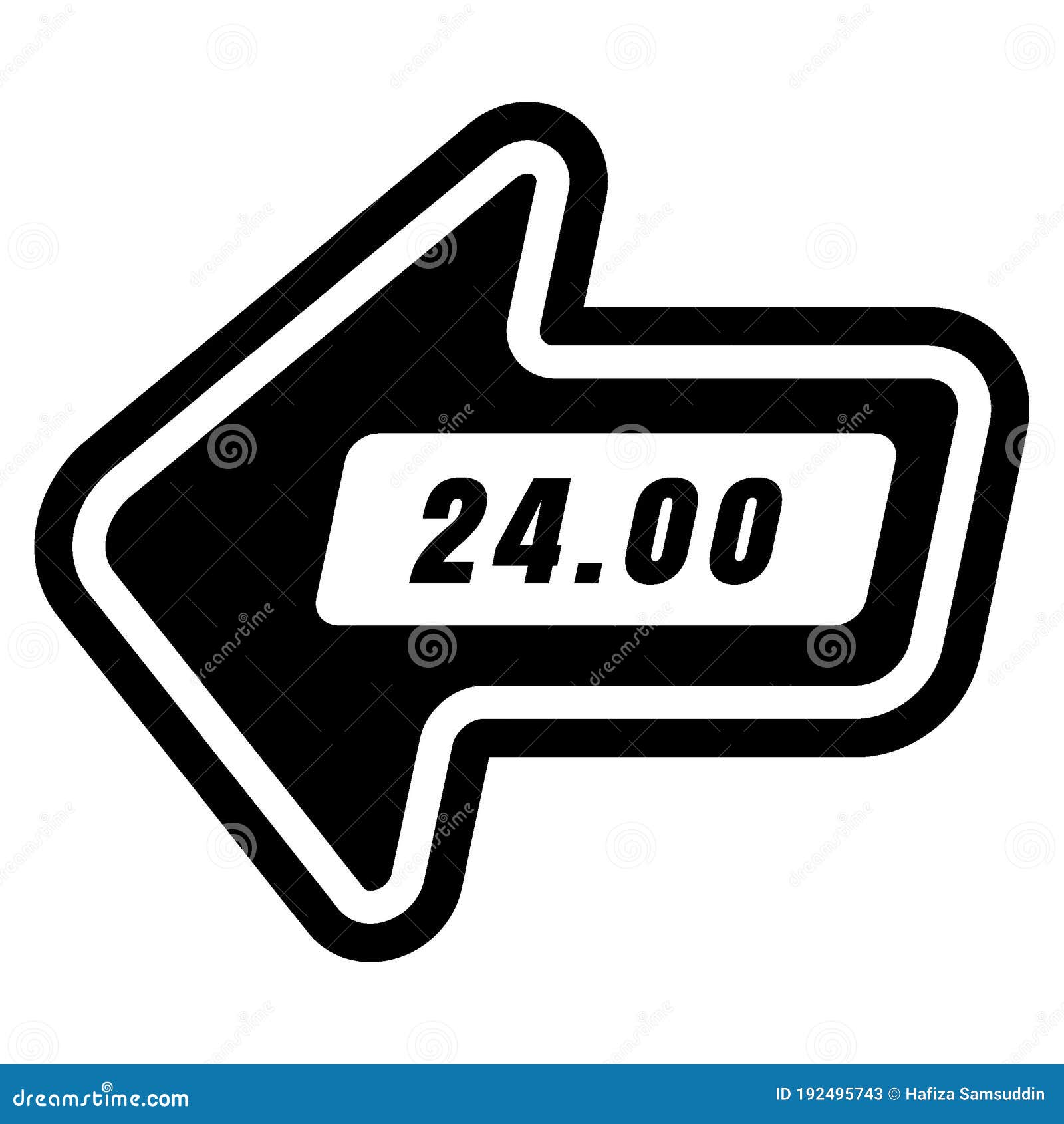 24 Hour Arrow Icon. Vector Illustration Decorative Design Stock Vector ...