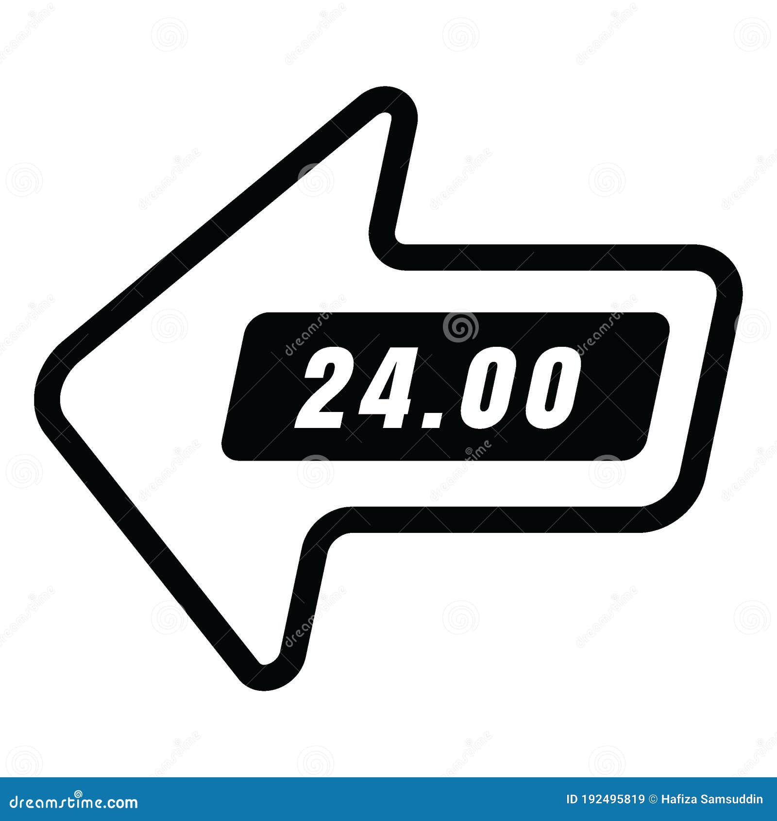 Two Hour Arrow Icon On White Background. 2 Hours Sign. Timer Symbol ...