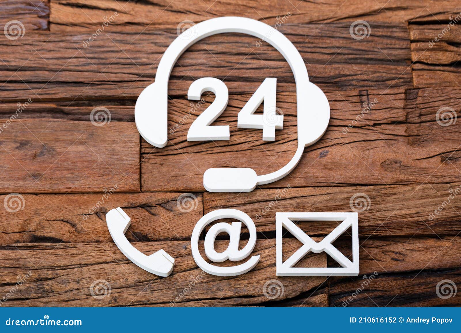 24 Hour Customer Support Concept and Various Contact Methods Stock ...