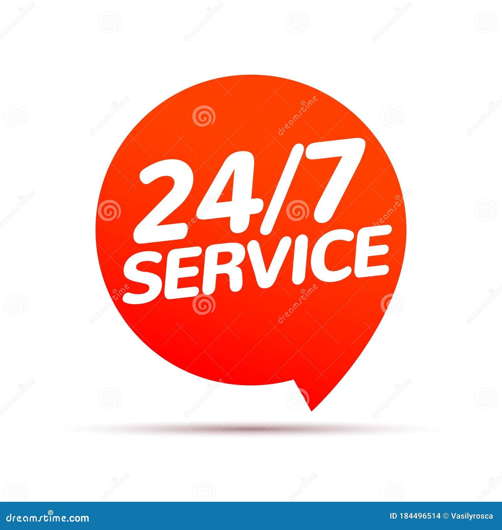 24 Hour 7 Day Service Available Support. Service Clock Logo Tag Icon ...