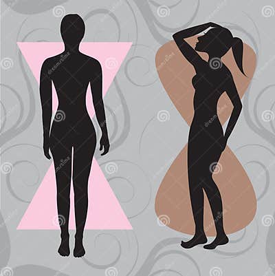 Hour Glass Body Type stock illustration. Illustration of fuchsia - 11516698
