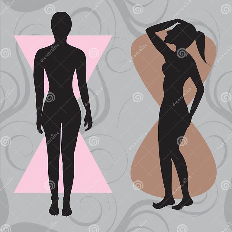 Hour Glass Body Type stock illustration. Illustration of fuchsia - 11516698
