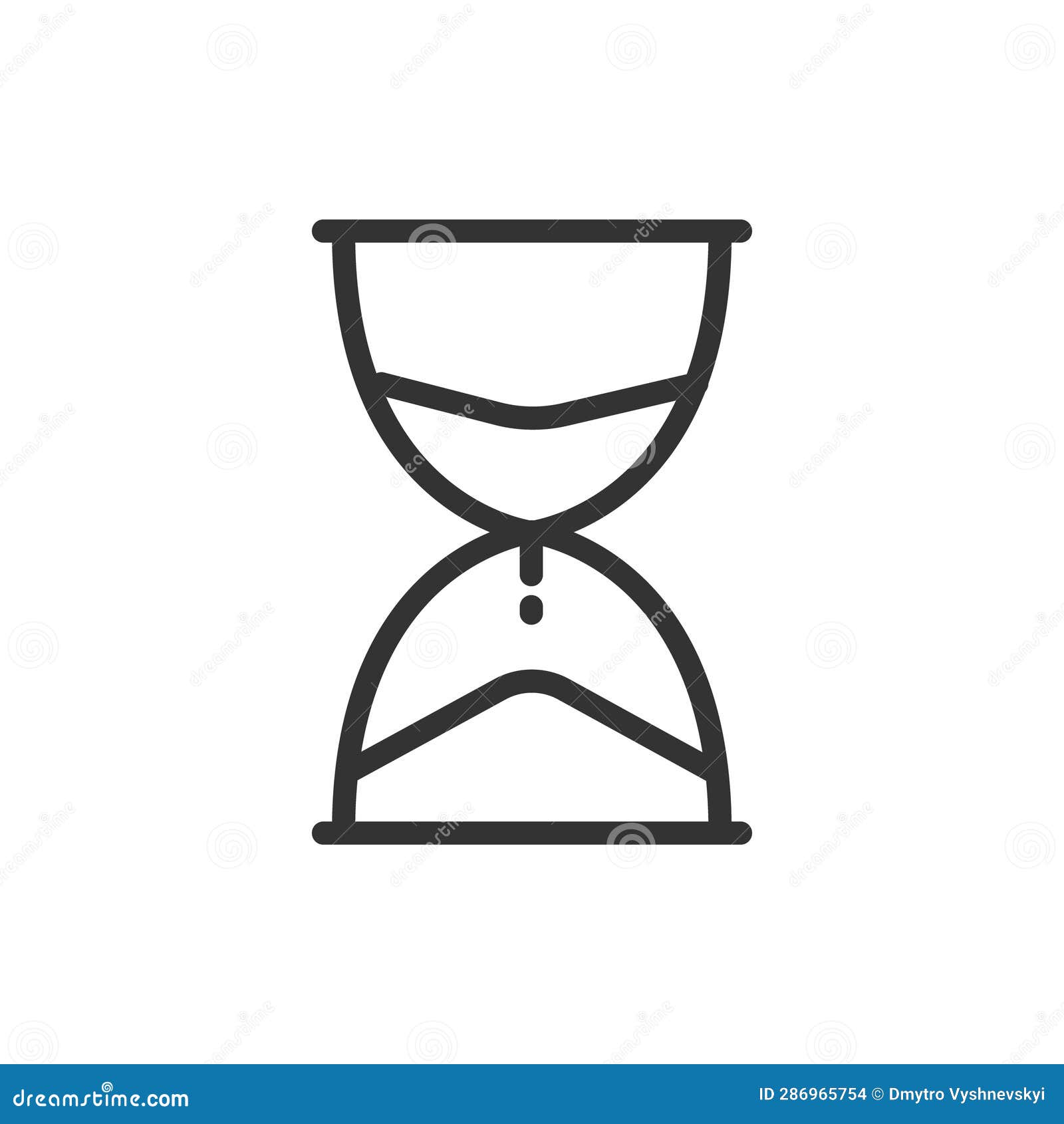 Hour Glass Outline Vector Icon Stock Vector - Illustration of sandy ...